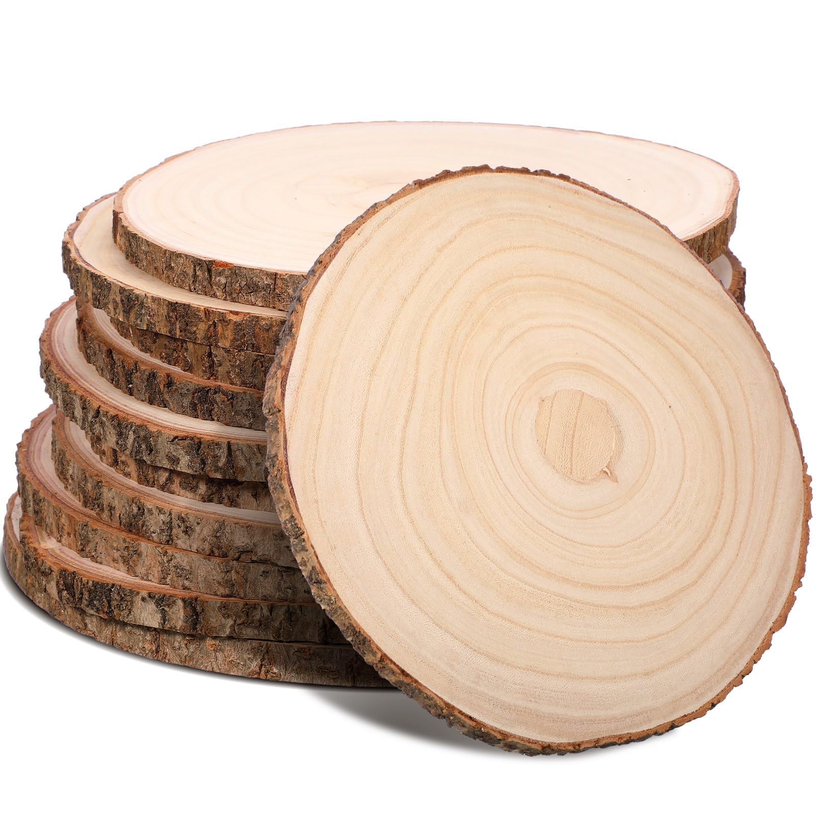 Snapklik.com : Tioncy 10 Pack Large Wood Slices For Centerpieces ...