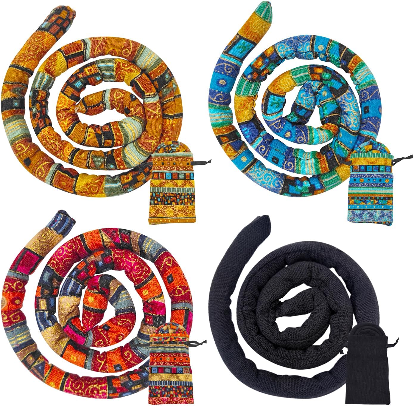 Amazon.com : Puniae 4Pcs Spiral Lock Hair Tie Set - Colorful Dreadlock ...