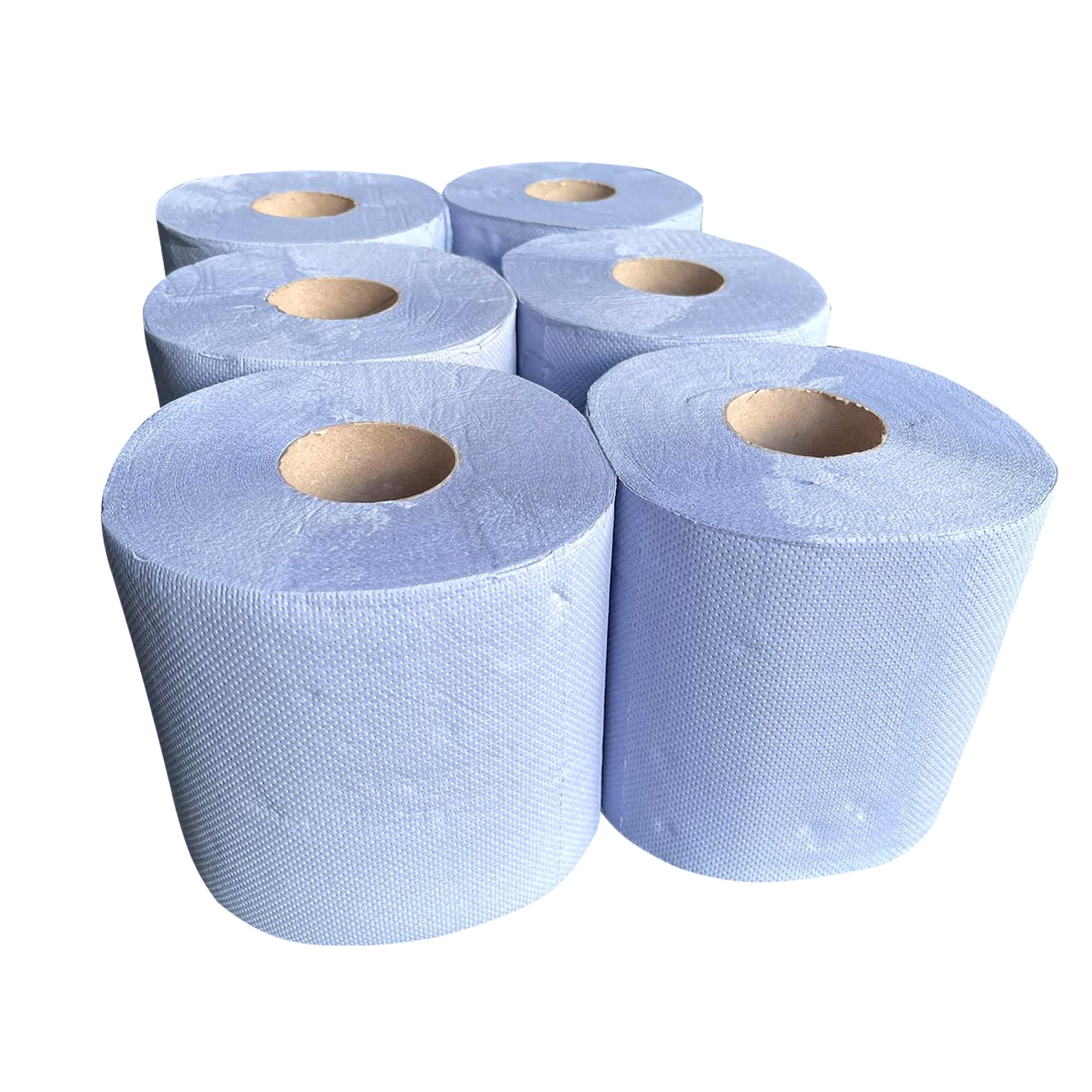 Centrefeed Blue Roll 6 Pack – 50m 2 Ply Paper Tissue Rolls ...