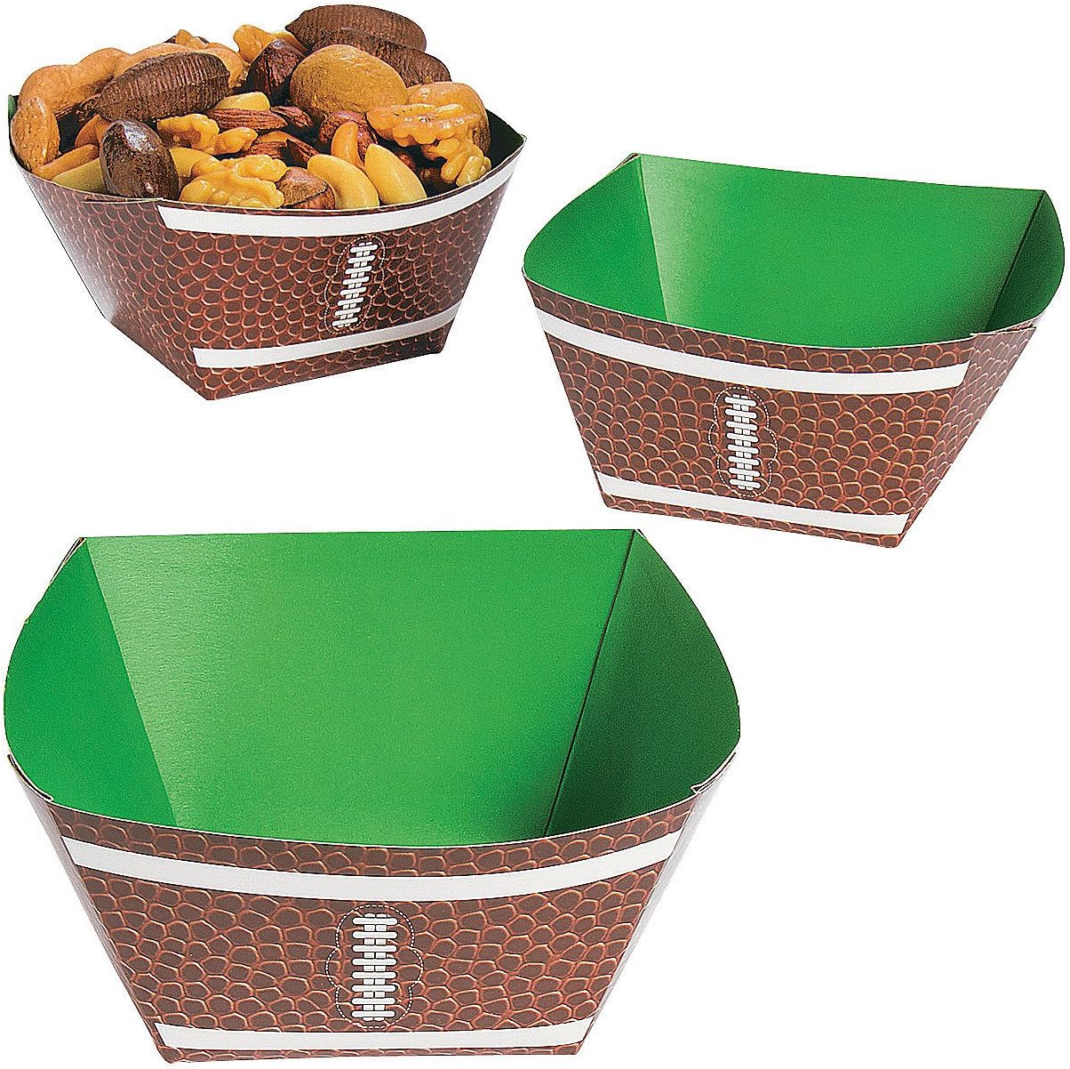 Amazon.com: Fun Express Football Paper Snack Bowls - Set of 6 Trays ...