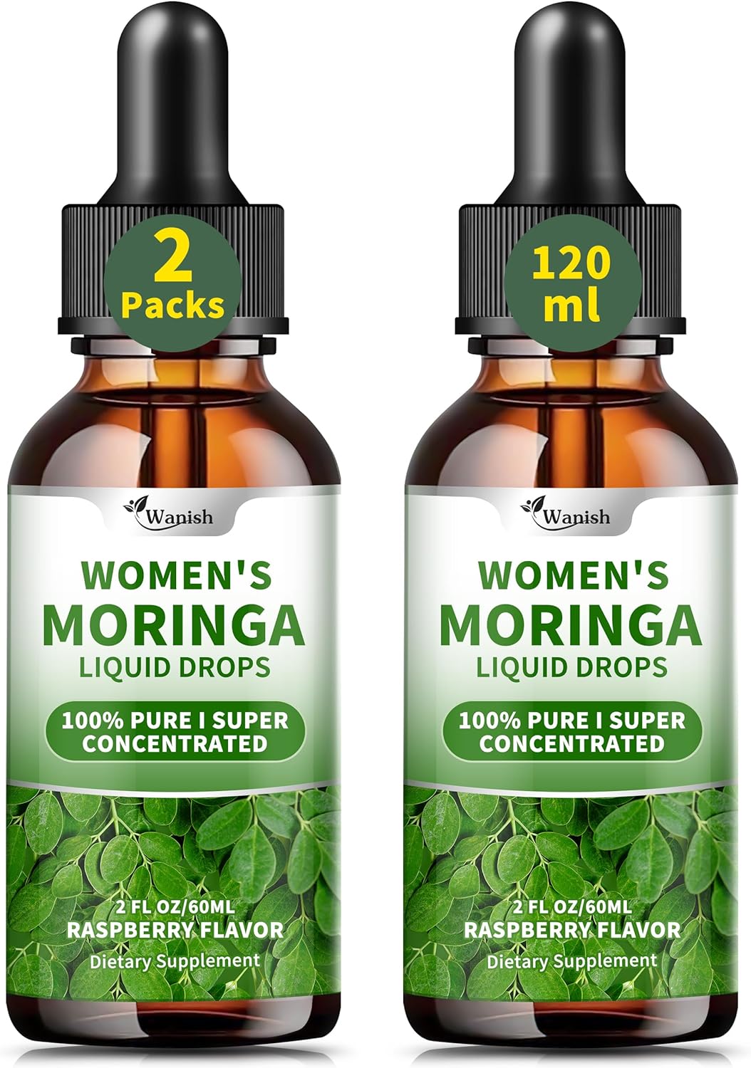 Amazon.com: 2 Pack（4 Fl Oz） Organic Moringa Liquid Drops 800 mg for ...