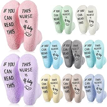 Amazon.com: Ramede 10 Pairs Funny Nurse Theme Novelty Socks Women, If ...