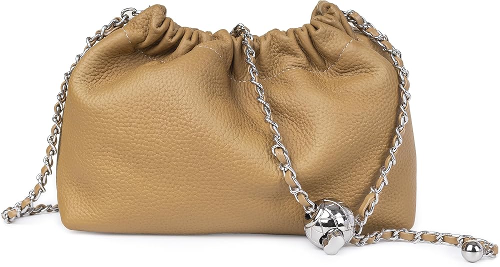 Amazon.com: Leather Small Crossbody Bag For Women Trendy. Dumpling Bag ...