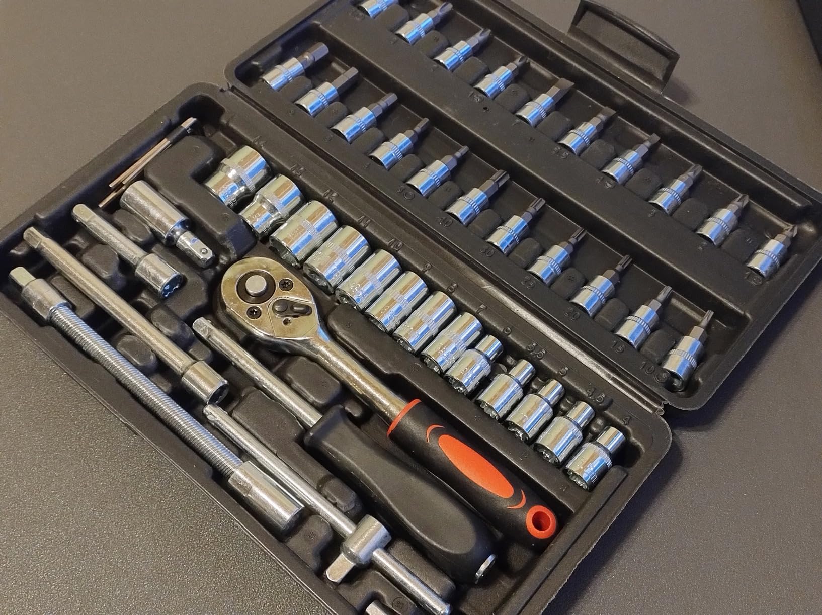 GOOPOOL 46 Stück Ratschenkasten Knarrenkasten, Das Verchromt ...