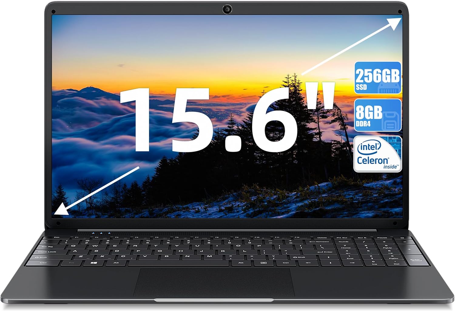 SGIN 15,6" PC Portatile, 8GB DDR4 256GB SSD, Intel Celeron J4105 CPU ...