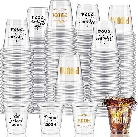 Amazon.com: Didaey Prom 2024 Plastic Cups 12oz Grad Cups Recyclable ...