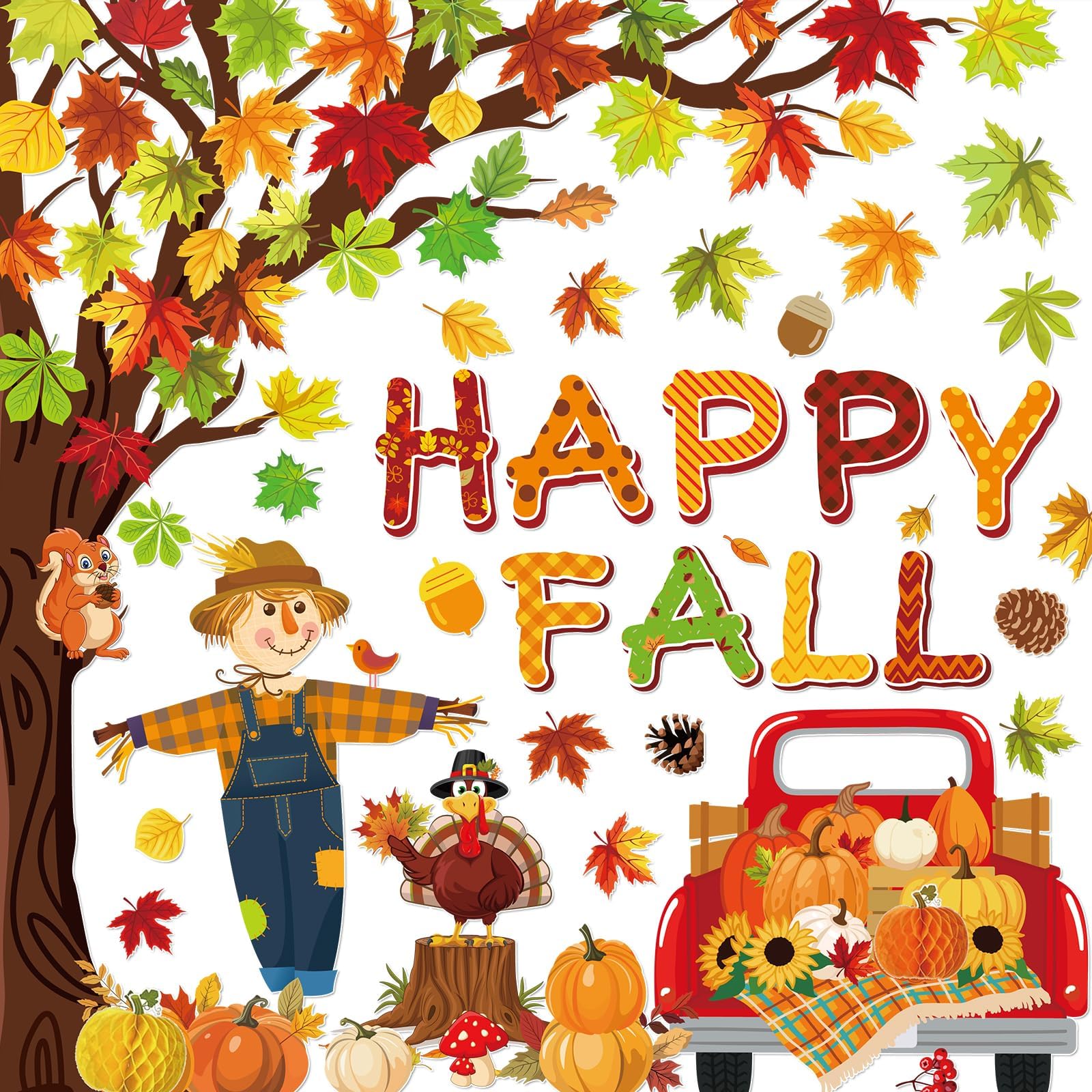 Amazon.com: 139Pcs Fall Bulletin Board Decorations, Fall in Love with ...