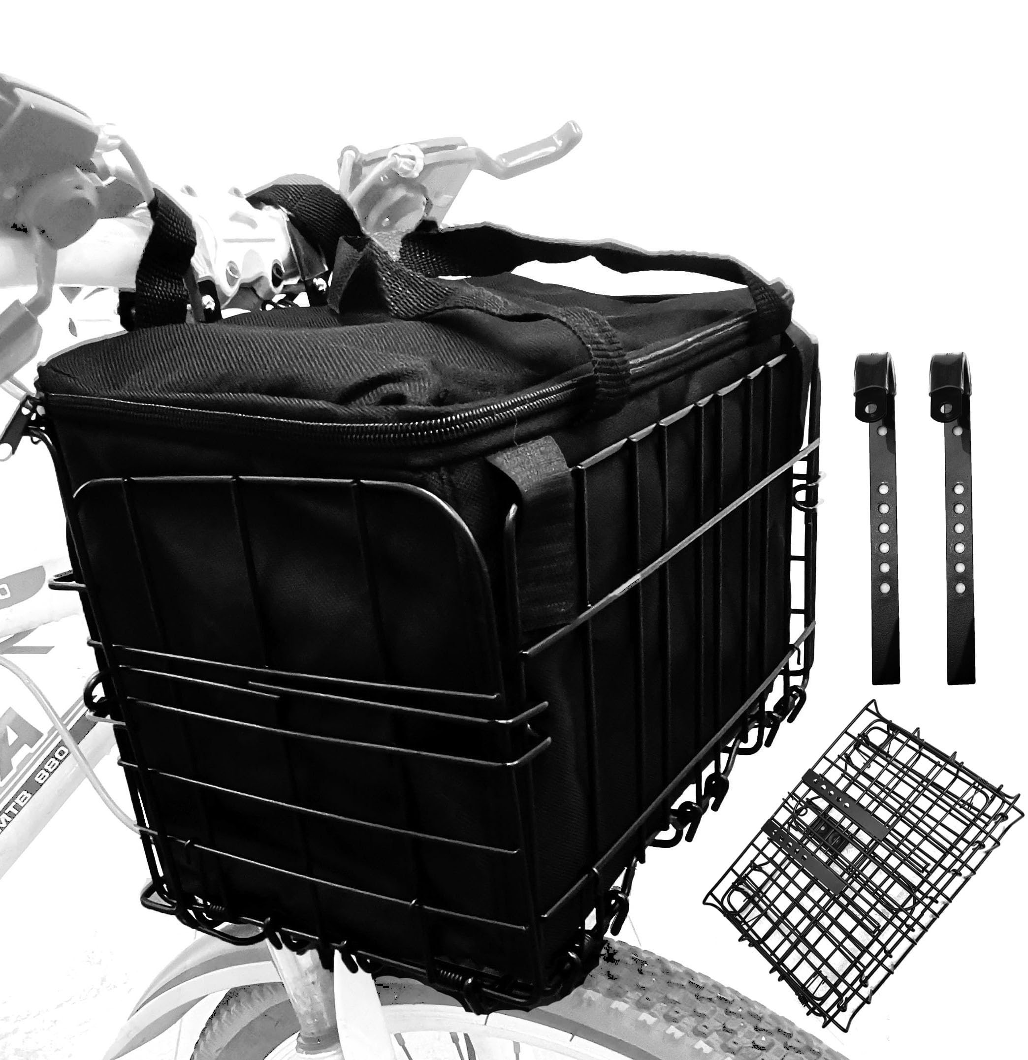 Amazon.com : Mutetrain Folding Bike Basket Front/Rear, Handle ...