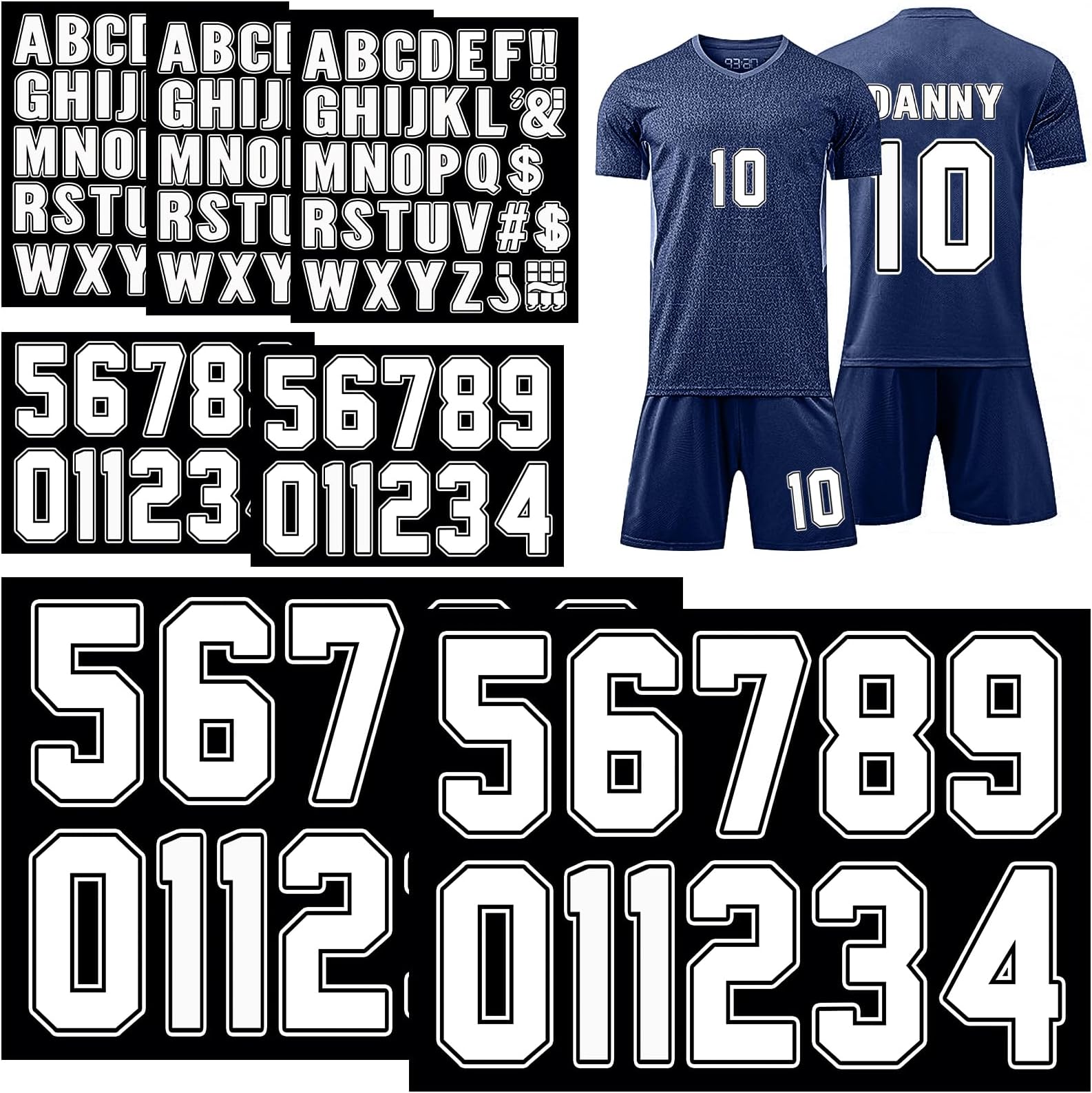 Amazon.com: 190 Pcs Iron on Letters Iron on Numbers Alphabets Fabric ...