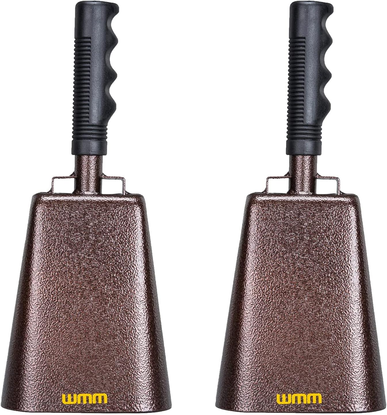 Amazon.com: WMM 2 Pack 12 Inch Steel Cowbell with Handle Cheering Bell ...