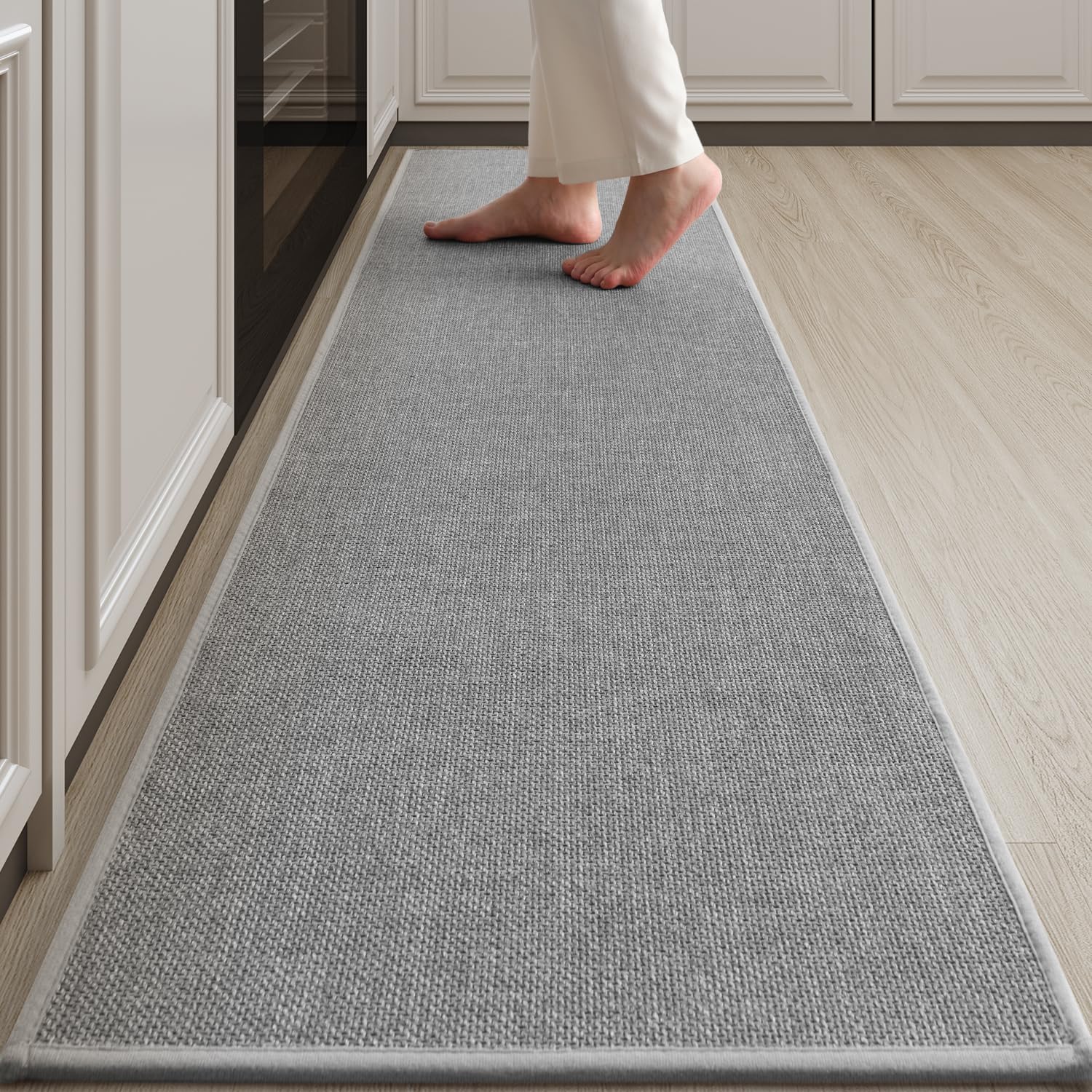 tchdio Kitchen Mats for Floor, Rubber Backed Kitchen Rugs Non Slip ...