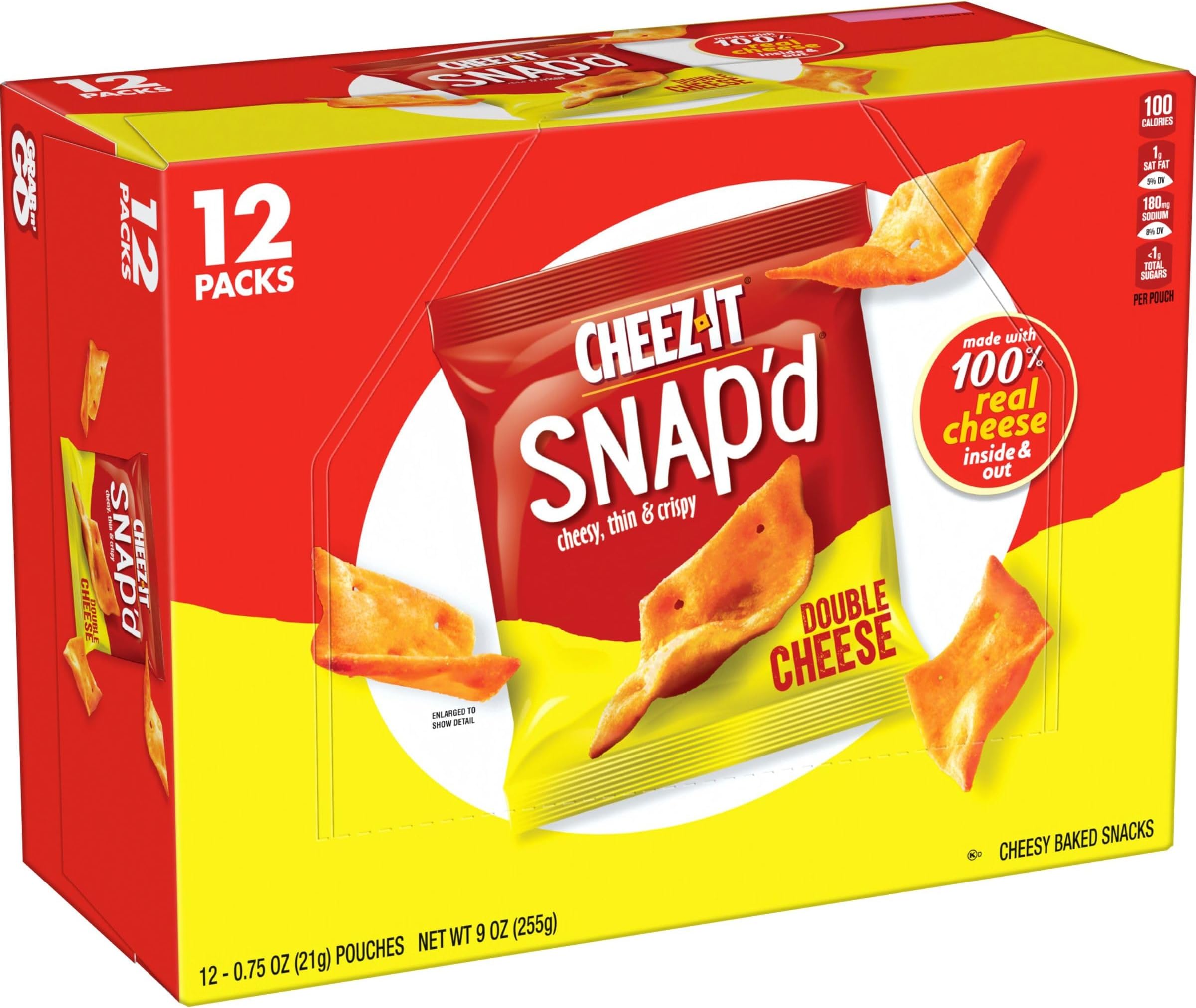 Amazon.com: Cheez-It Snap'd, Cheese Crackers Chips, Thin Crisps, Lunch ...