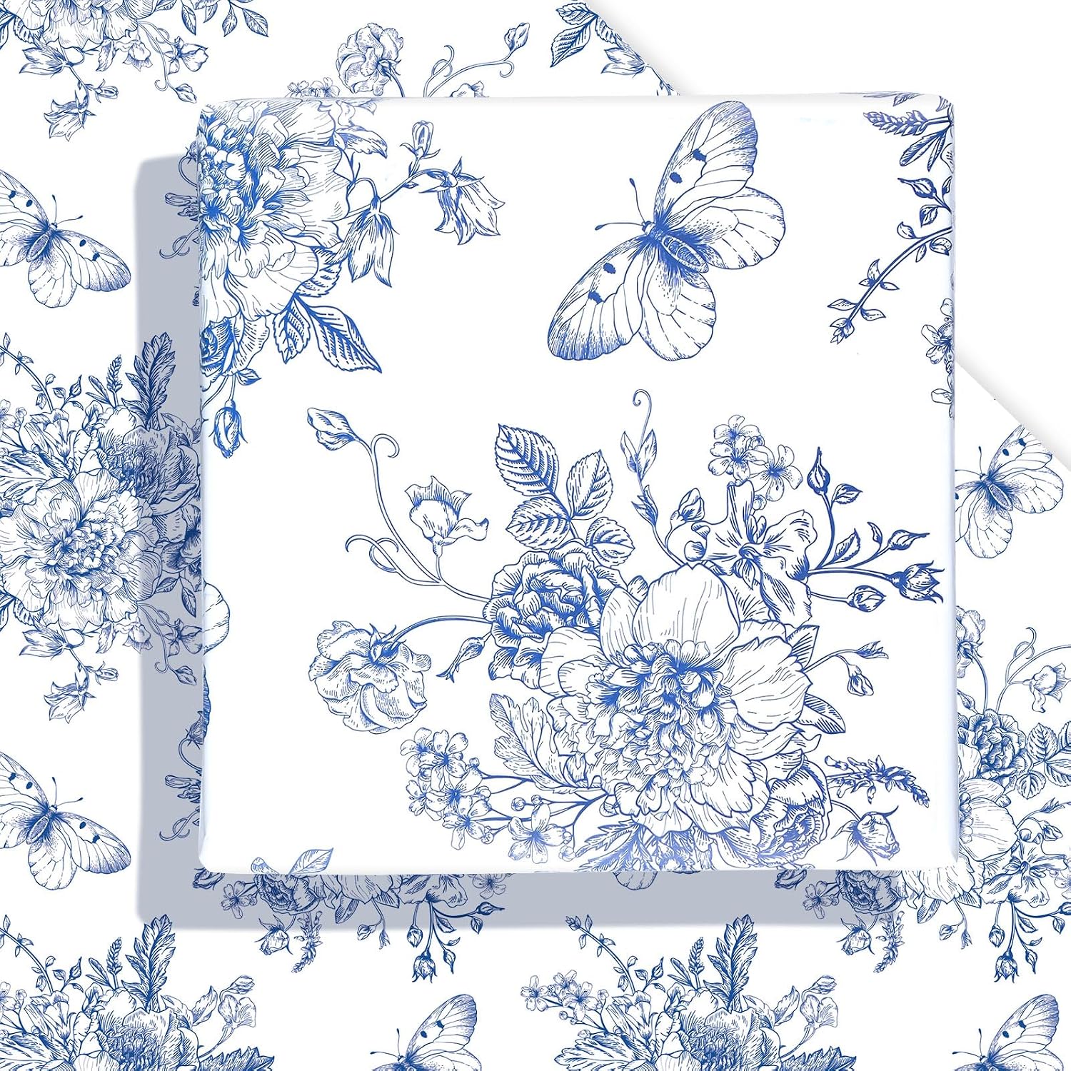 Amazon.com: Bolsome 12 Sheets 28 * 20 Inches Vintage Floral Wrapping ...