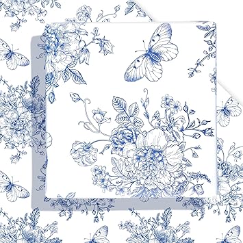 Amazon.com: 12 Sheets 28 * 20 Inches Vintage Floral Wrapping Paper ...
