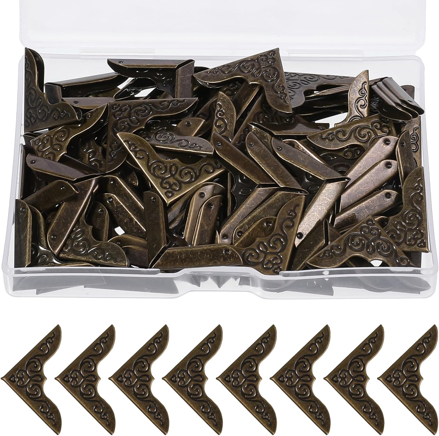 Amazon.com: 80 PCS Iron Book Corner Protectors, Vintage Metal Book ...