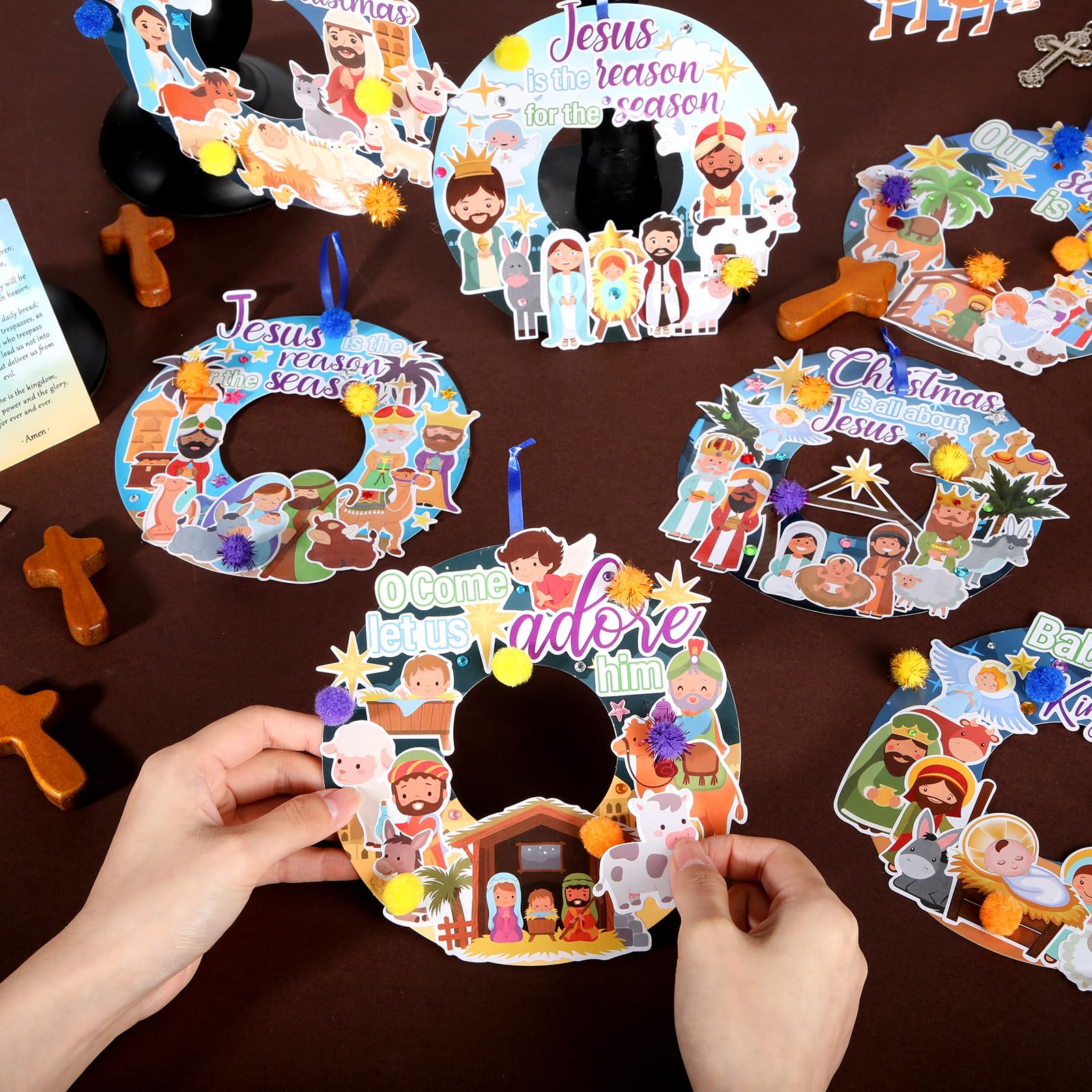 Snapklik.com : 48 Sets Christmas Nativity Crafts Kits Religious Jesus ...