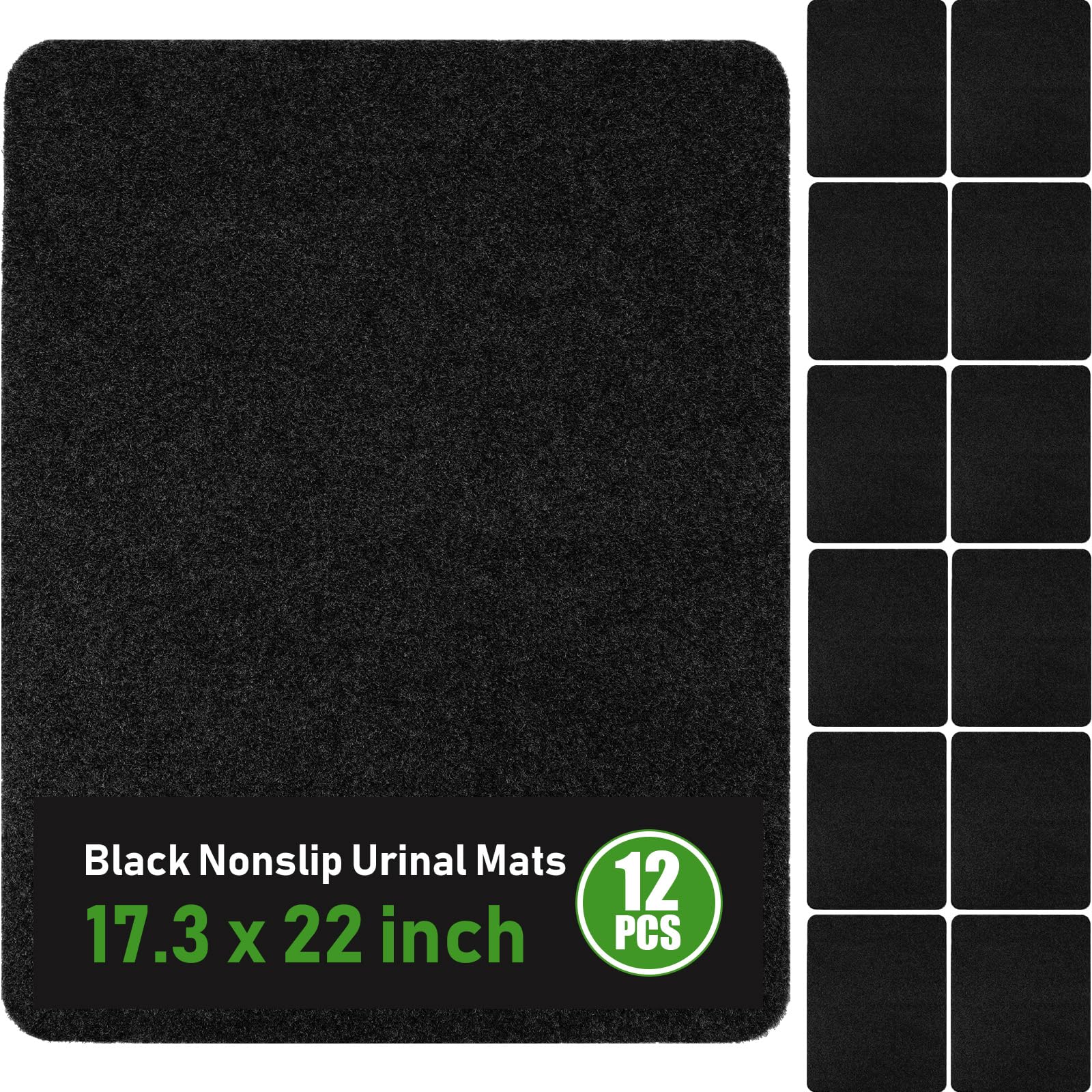 Nuanchu 12 Pcs Nonslip Urinal Mats Urinal Floor Mats Water Absorption ...