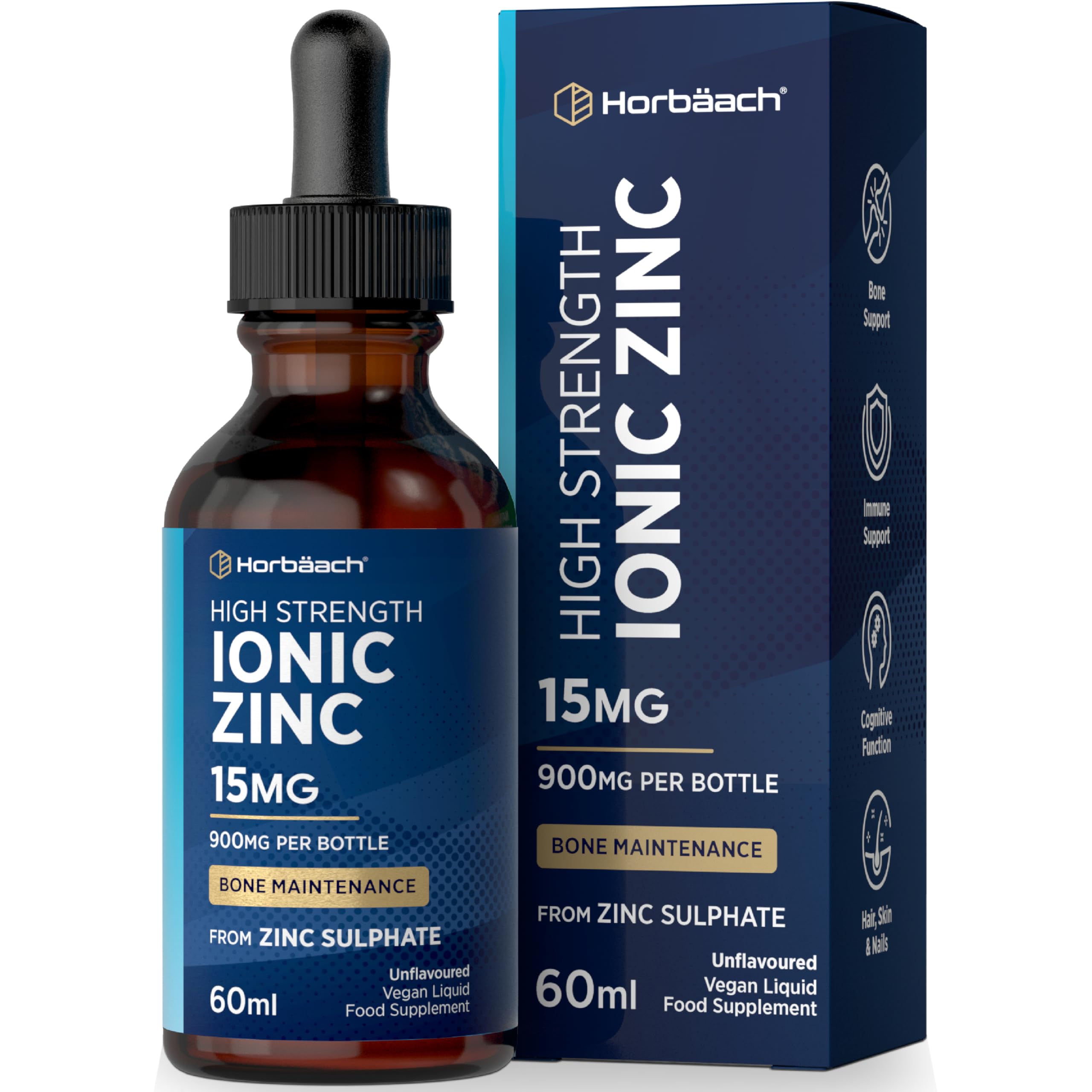 Ionic Zinc Liquid Drops High Strength 15mg Supplement From Zinc ...