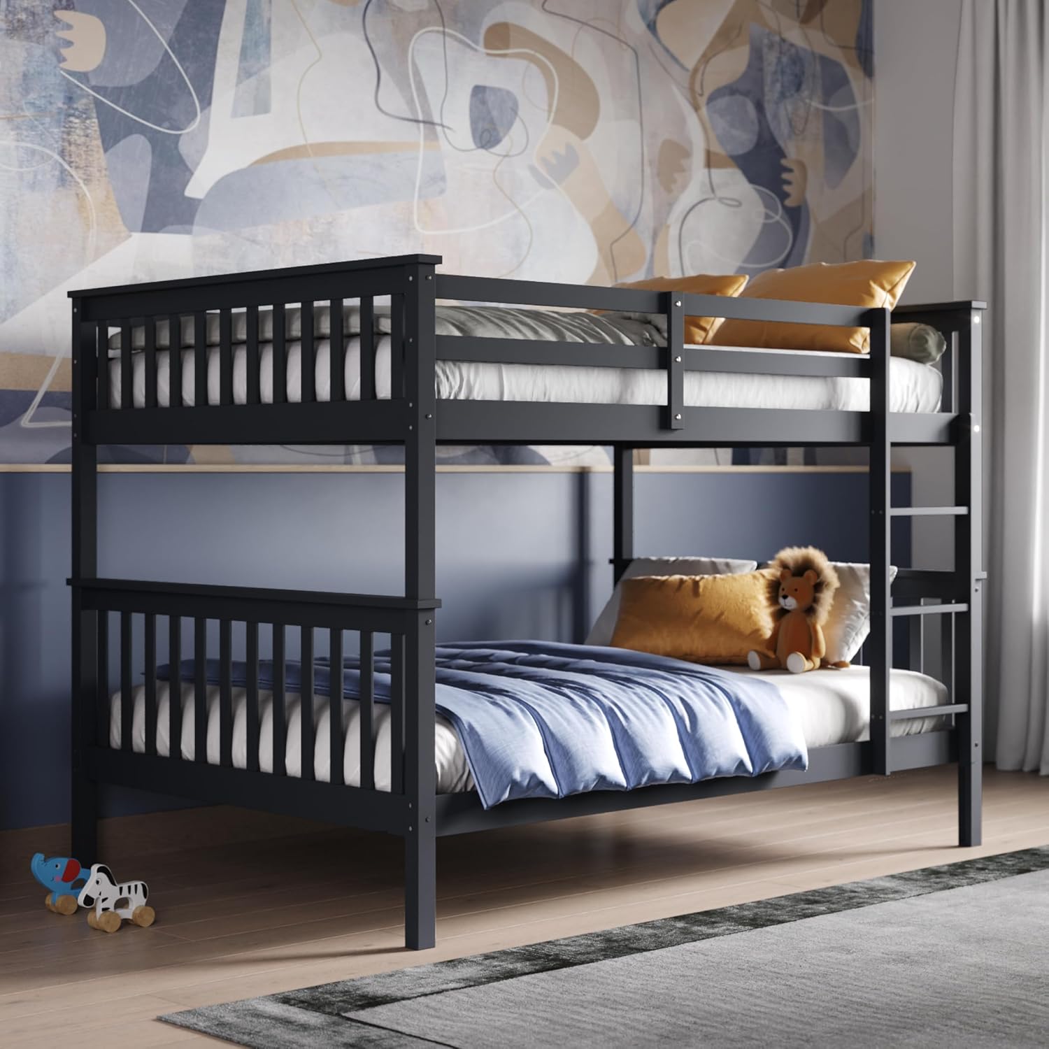 Flair Furnishings Small Double Bunk Beds, Wooden Bunk Beds for Kids ...