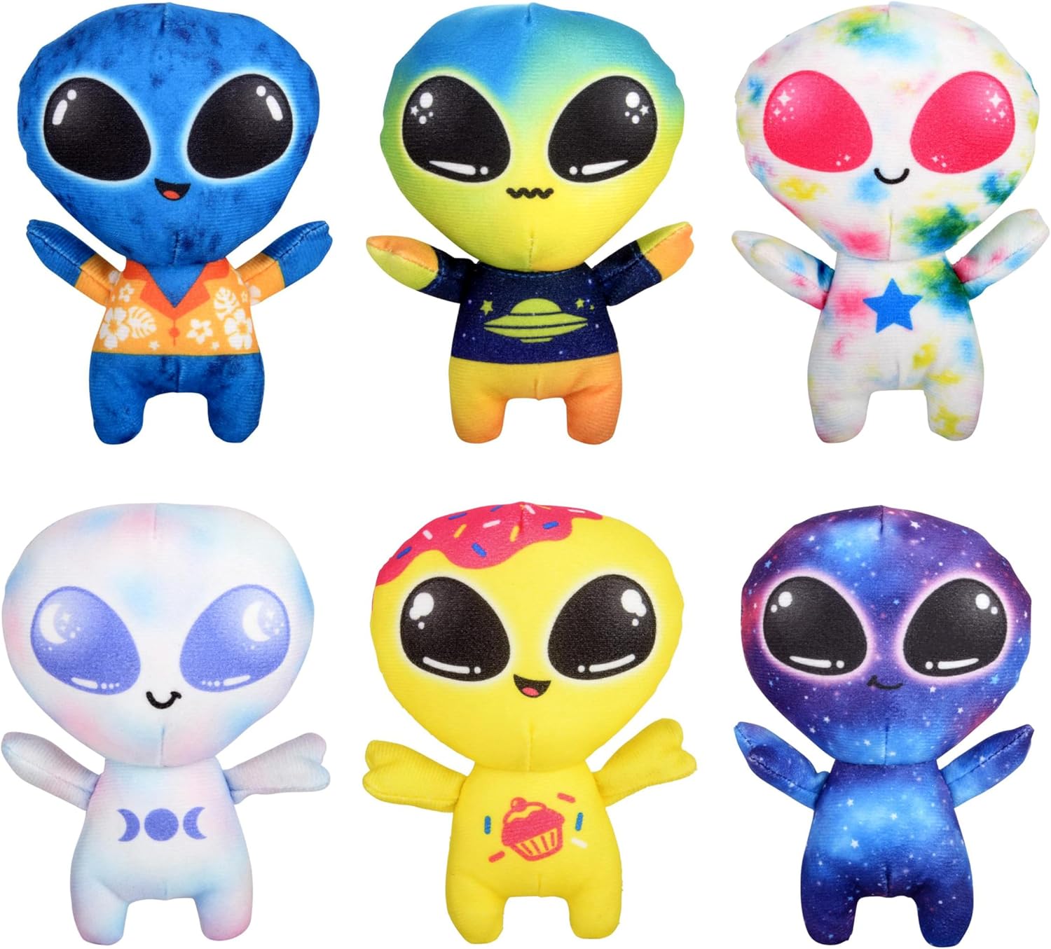 Amazon.com: Forest & Twelfth 5" Alien Plush Toys Set of 6 Assorted ...