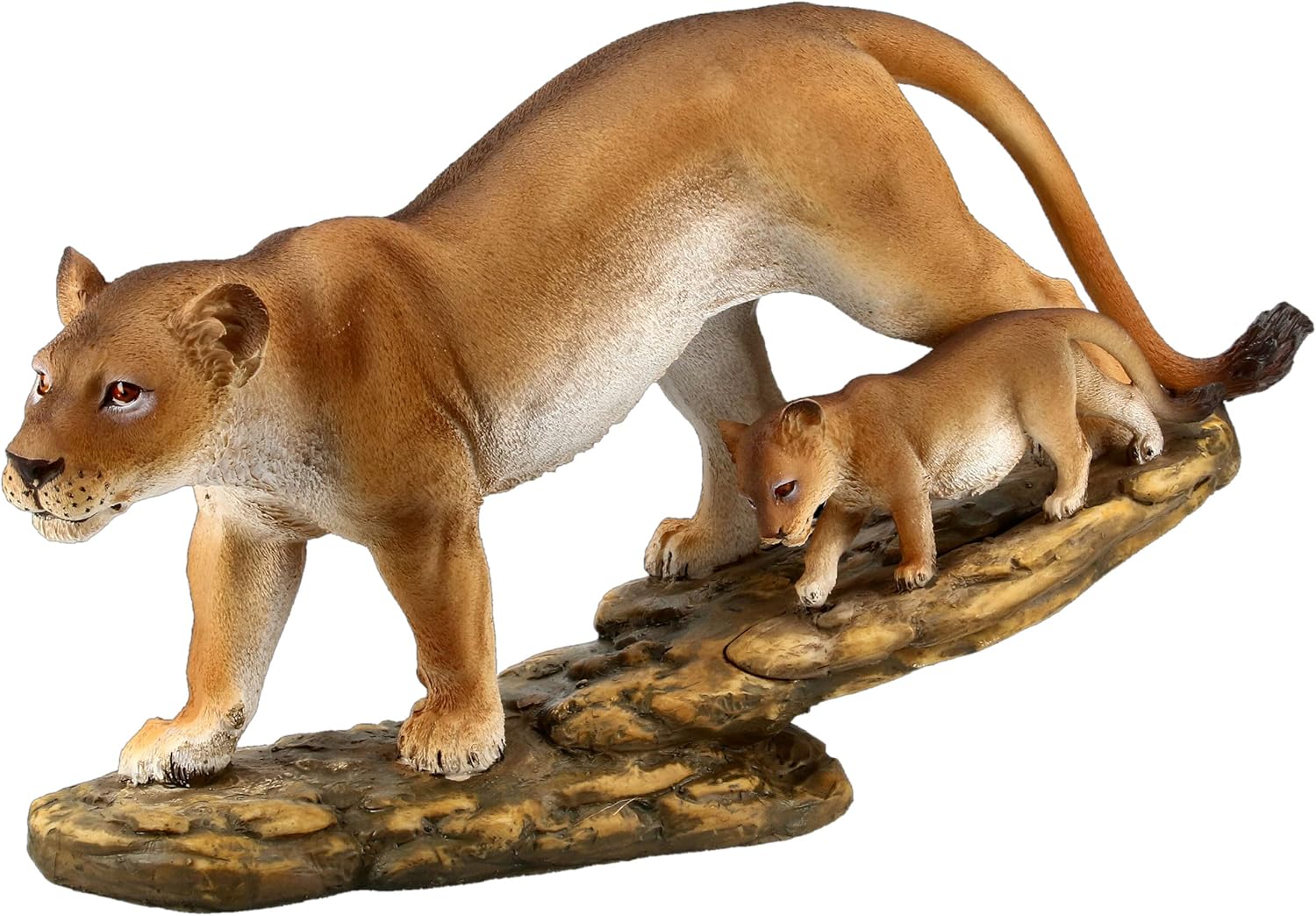Amazon.com: Pacific Giftware Realistic Lioness with Little Cub Perching ...