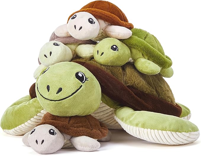 Amazon.com: IKASA Mommy Sea Turtle Stuffed Animal Mom and Baby Plush ...