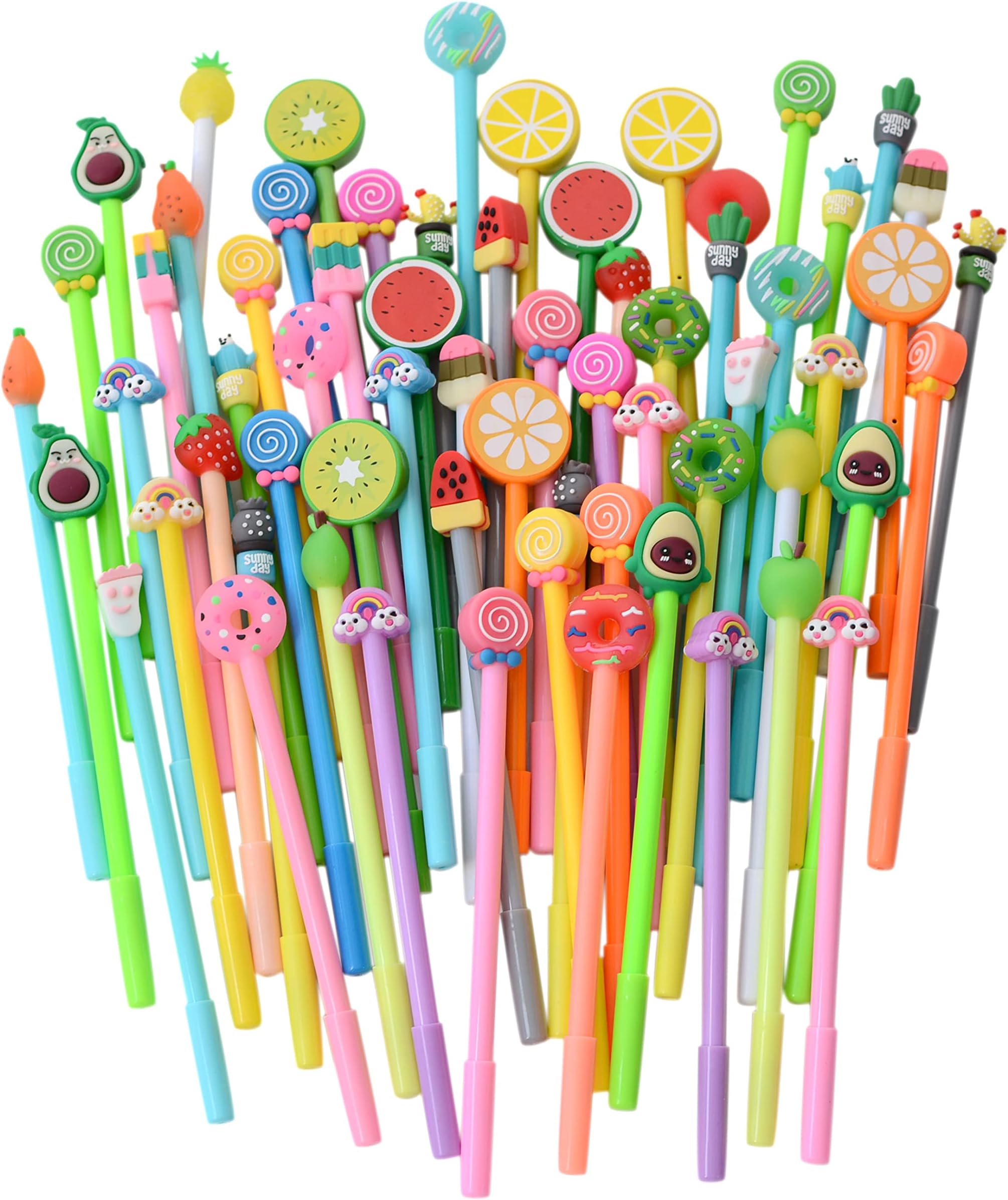 Amazon.com: Maydahui 28PCS Fun Food Gel Pen Cartoon Hamburger French ...