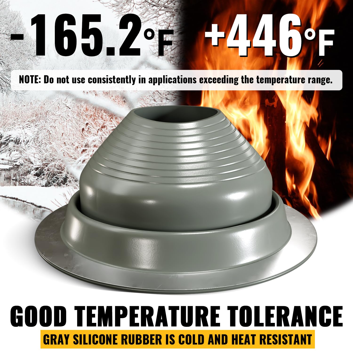 Snapklik.com : #7 Silicone Metal Roof Pipe Flashing Boot, High Temp ...