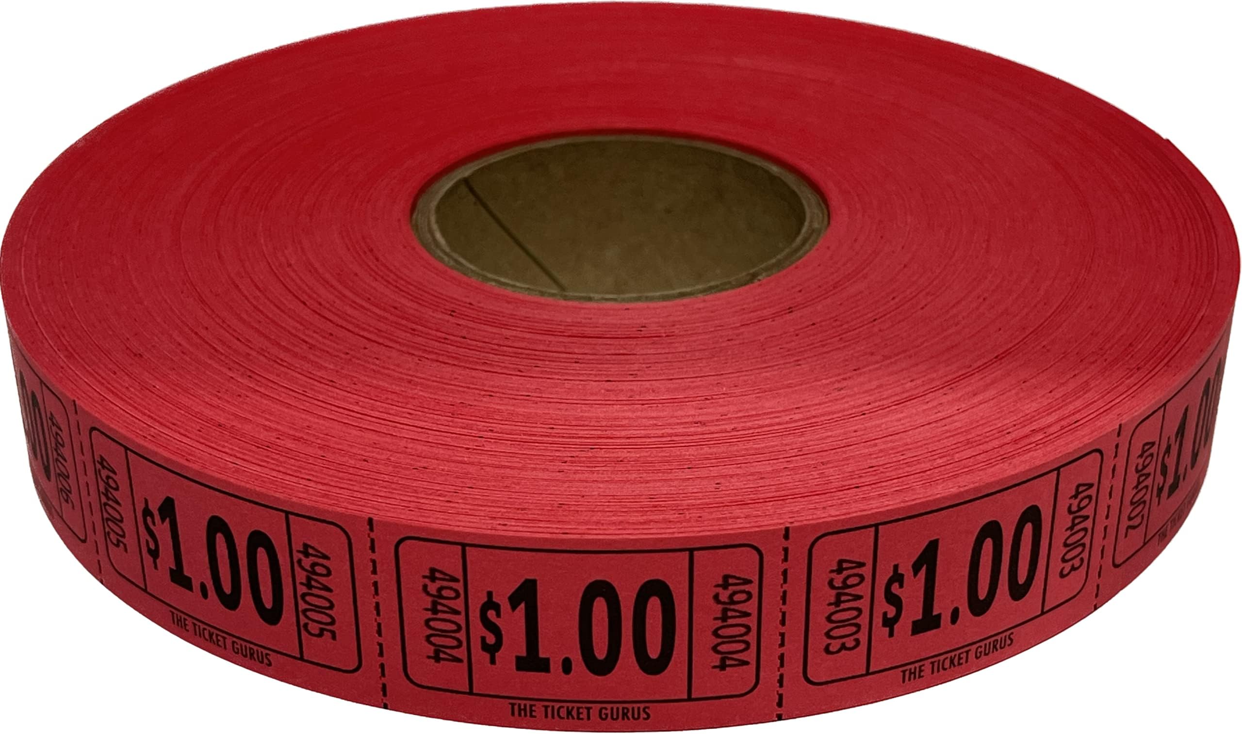 Amazon.com : The Ticket Gurus-roll of 2000 1.00 Red Tickets Single Roll ...