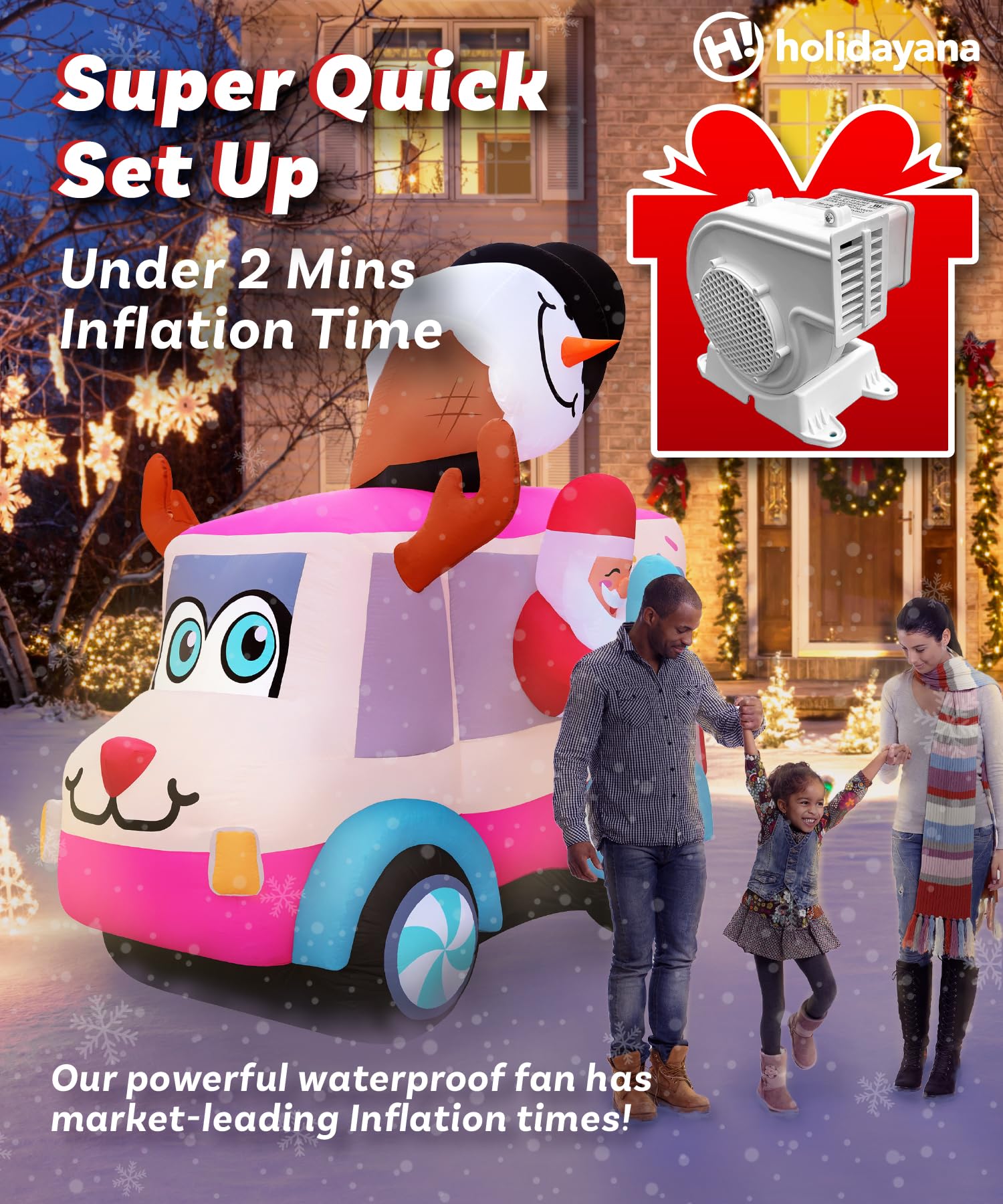 Snapklik.com : Holidayana Christmas Inflatables Large 8ft Tall Santa ...