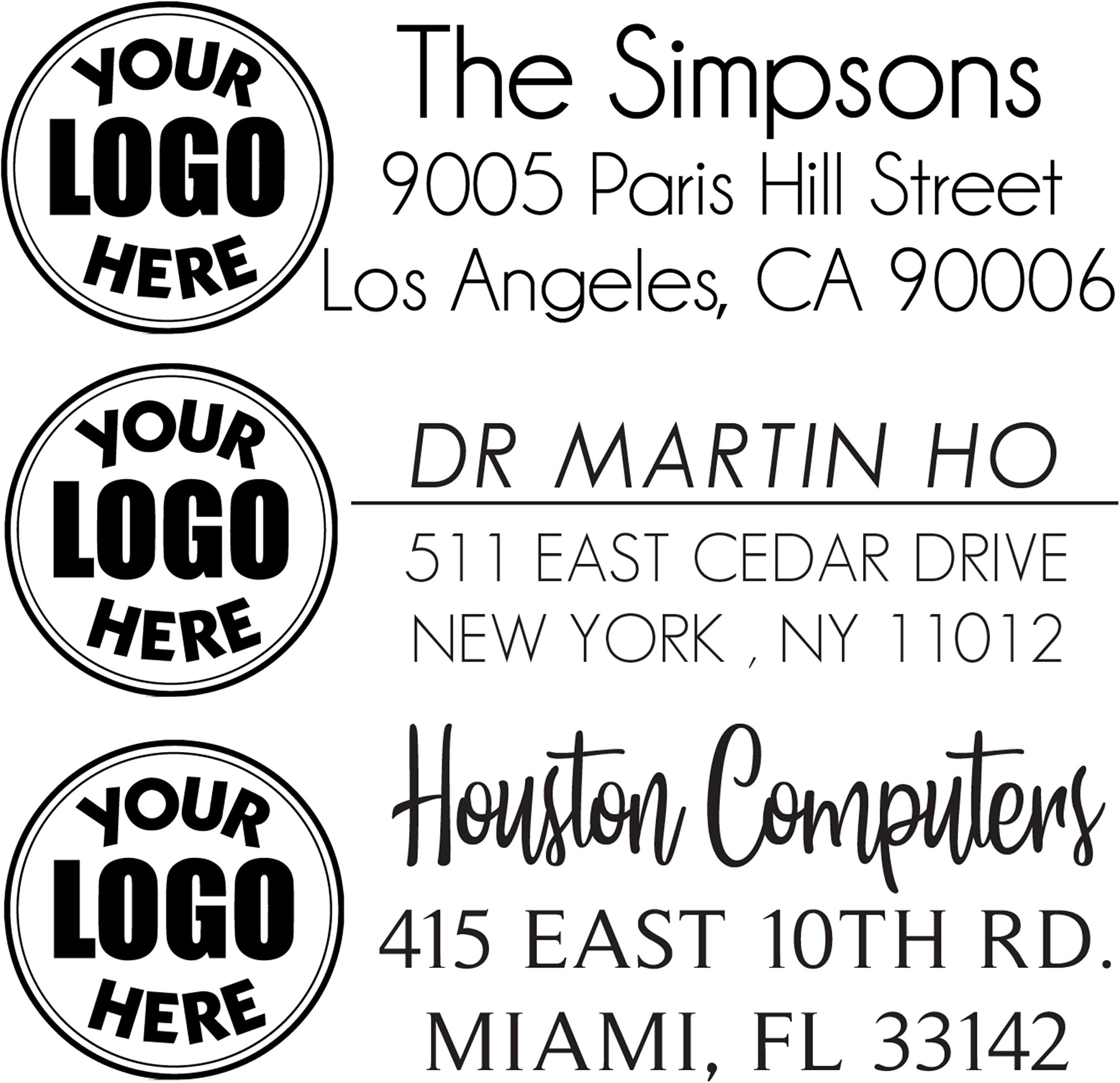 Amazon.com : Personalized Rubber Hand Stamp, Wood Handle with Custom ...