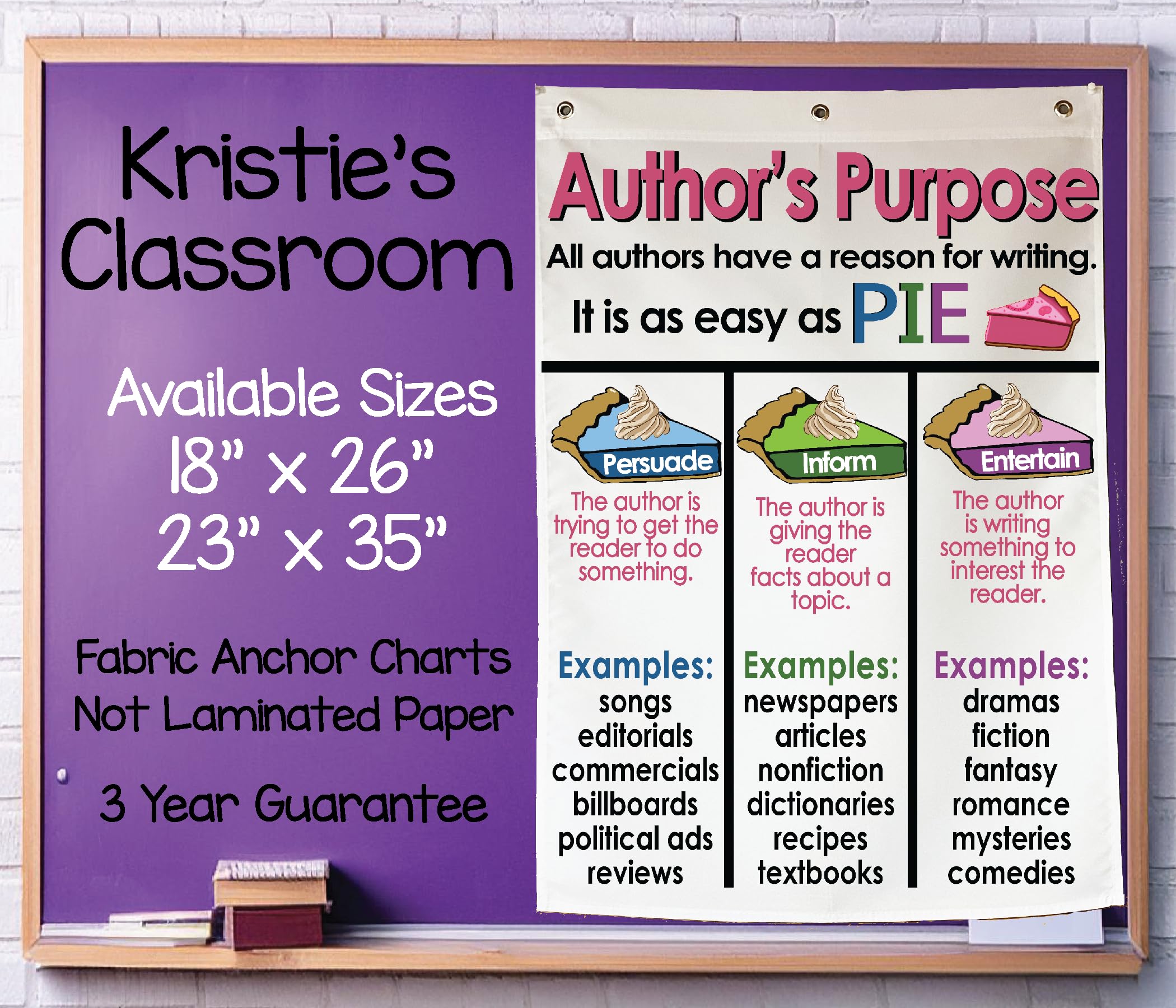 Authors Purpose Anchor Chart Author's Purpose Fun | This Literacy Life
