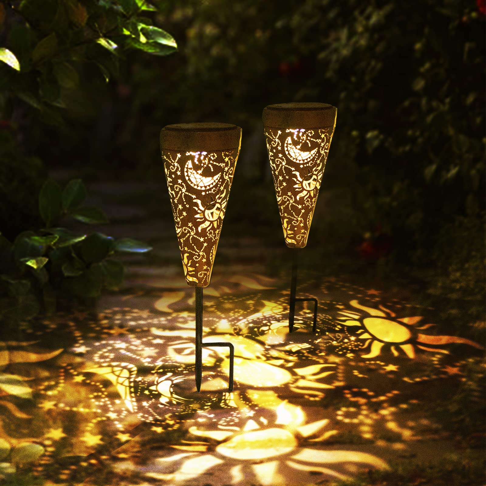 Moon Sun And Solar Lights Home Decoration Solar Powered Wind Chimes