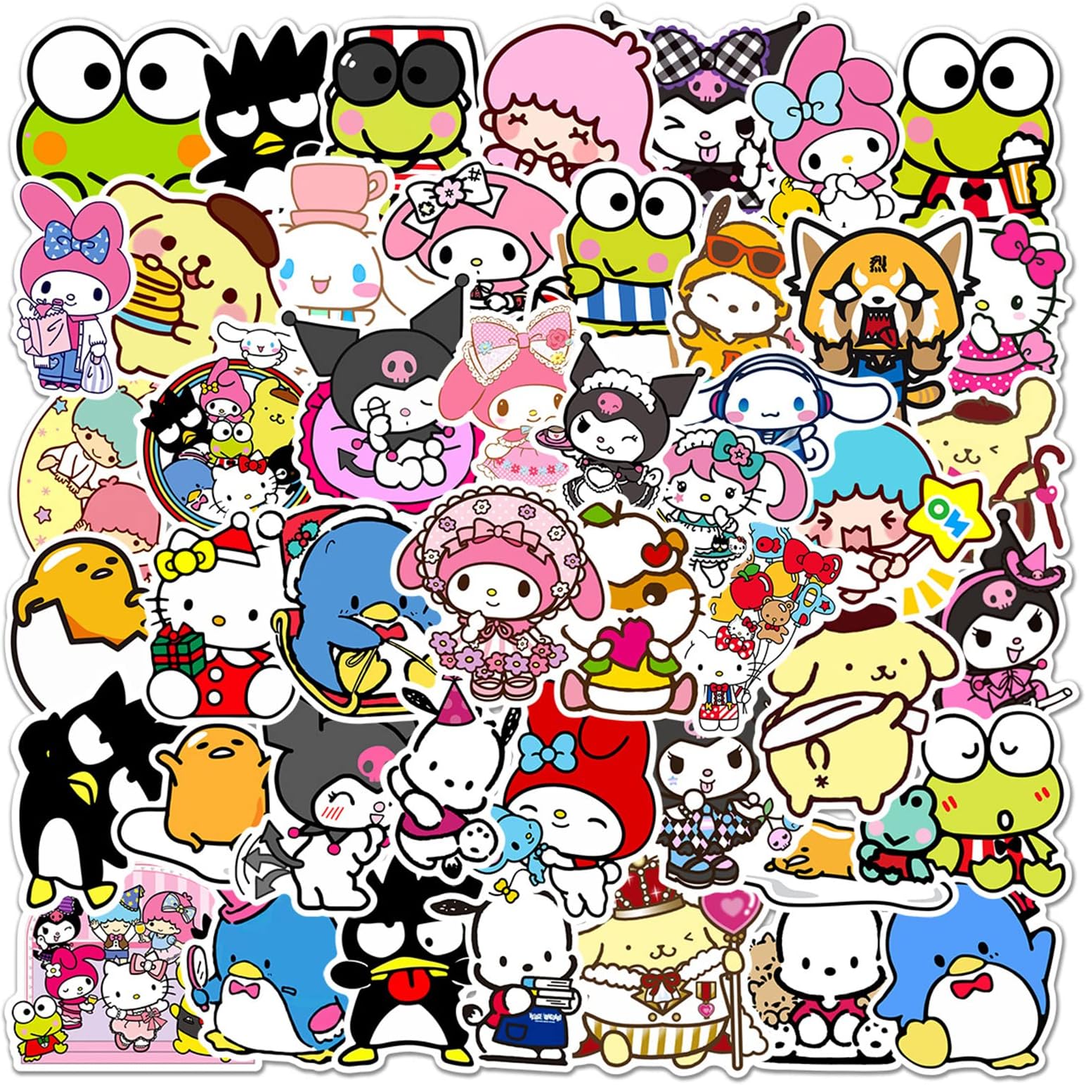 Amazon.com: 60 Pcs Cute Stickers for Kids, Hello Kitty Stickers Kuromi ...
