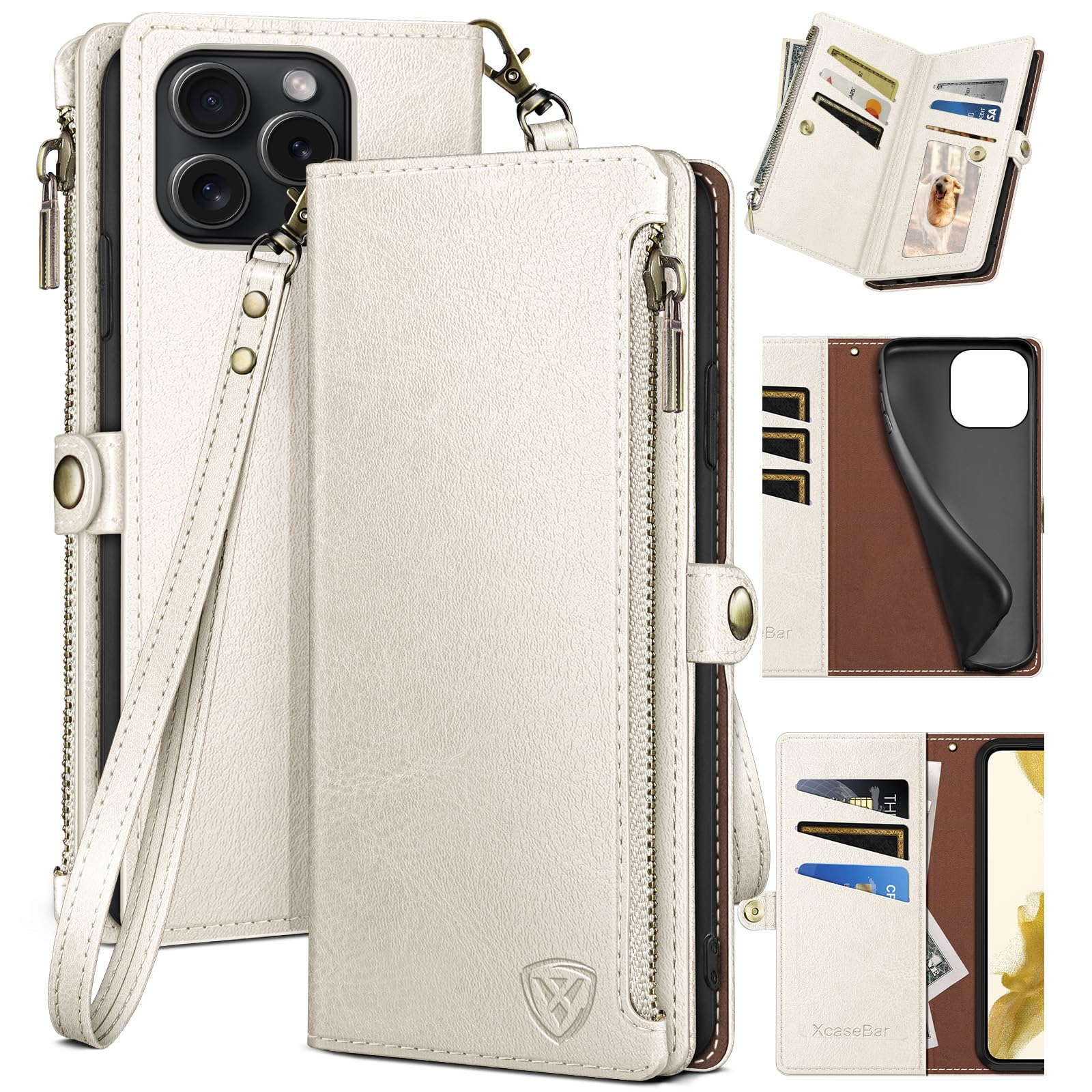 Amazon.com: XcaseBar Compatible with iPhone 16 Pro Max Wallet case with ...