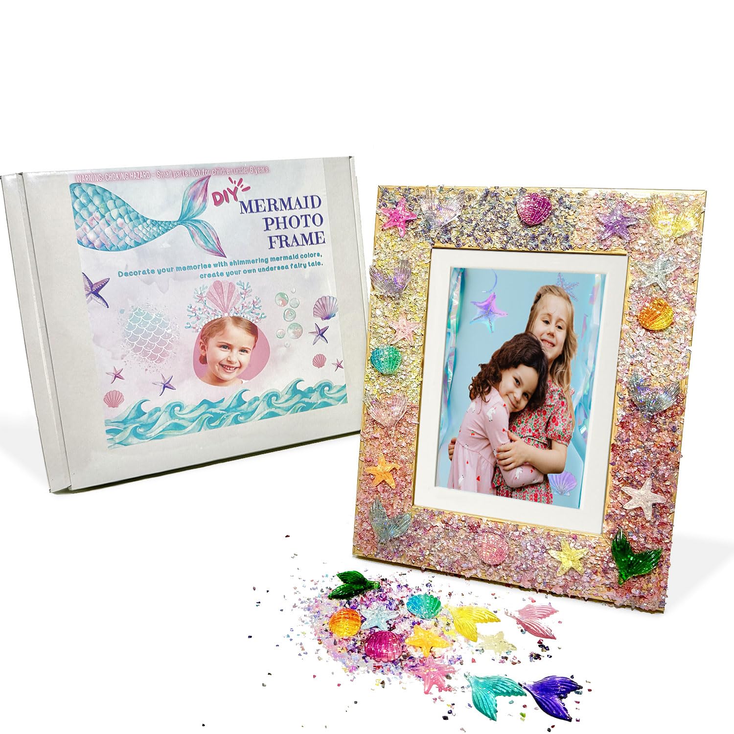 Amazon.com: DIY Mermaid Picture Frame Kit for Kids, Arts and Crafts for ...