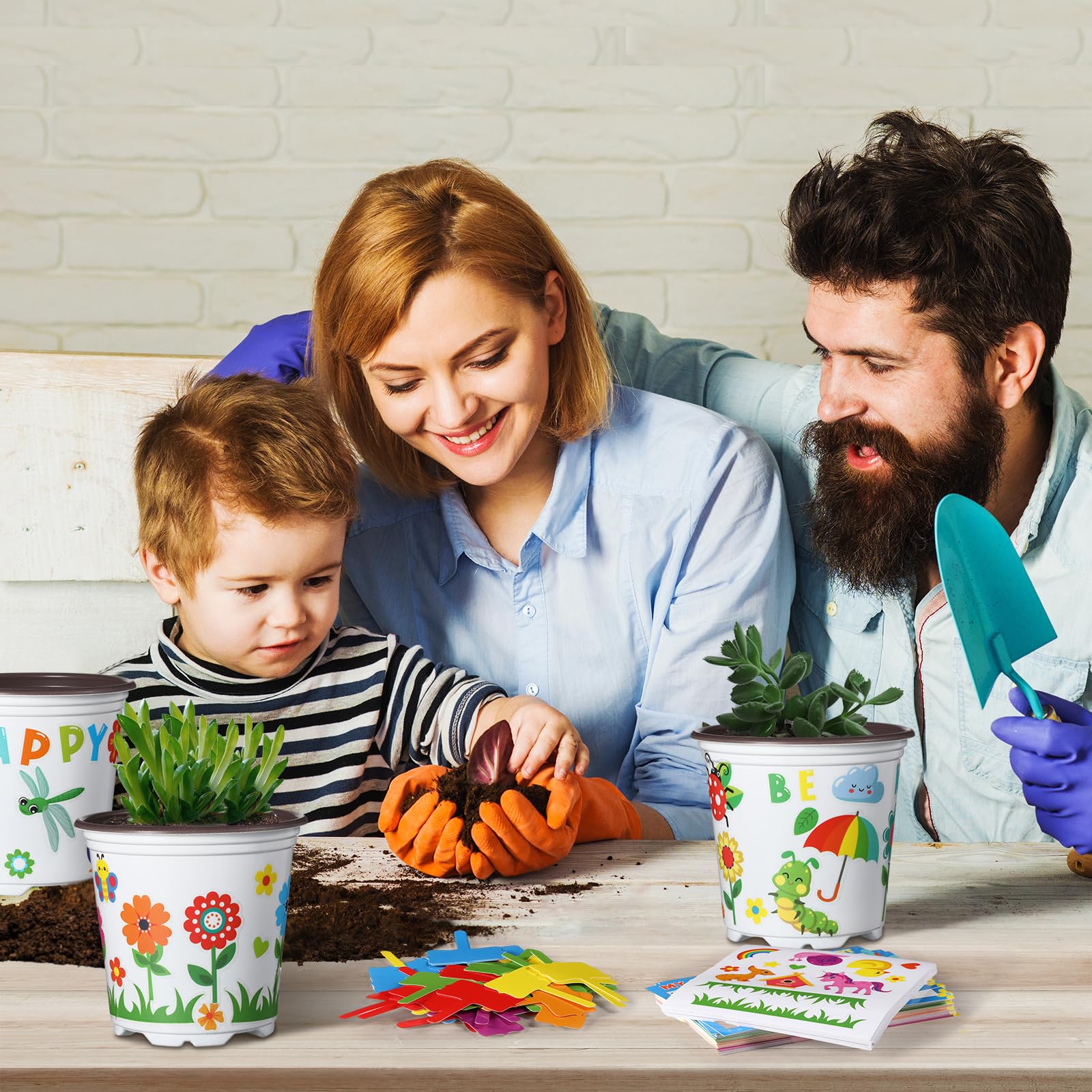 Snapklik.com : Capoda 48 Sets Garden Flower Pots Crafts Kit DIY Spring ...