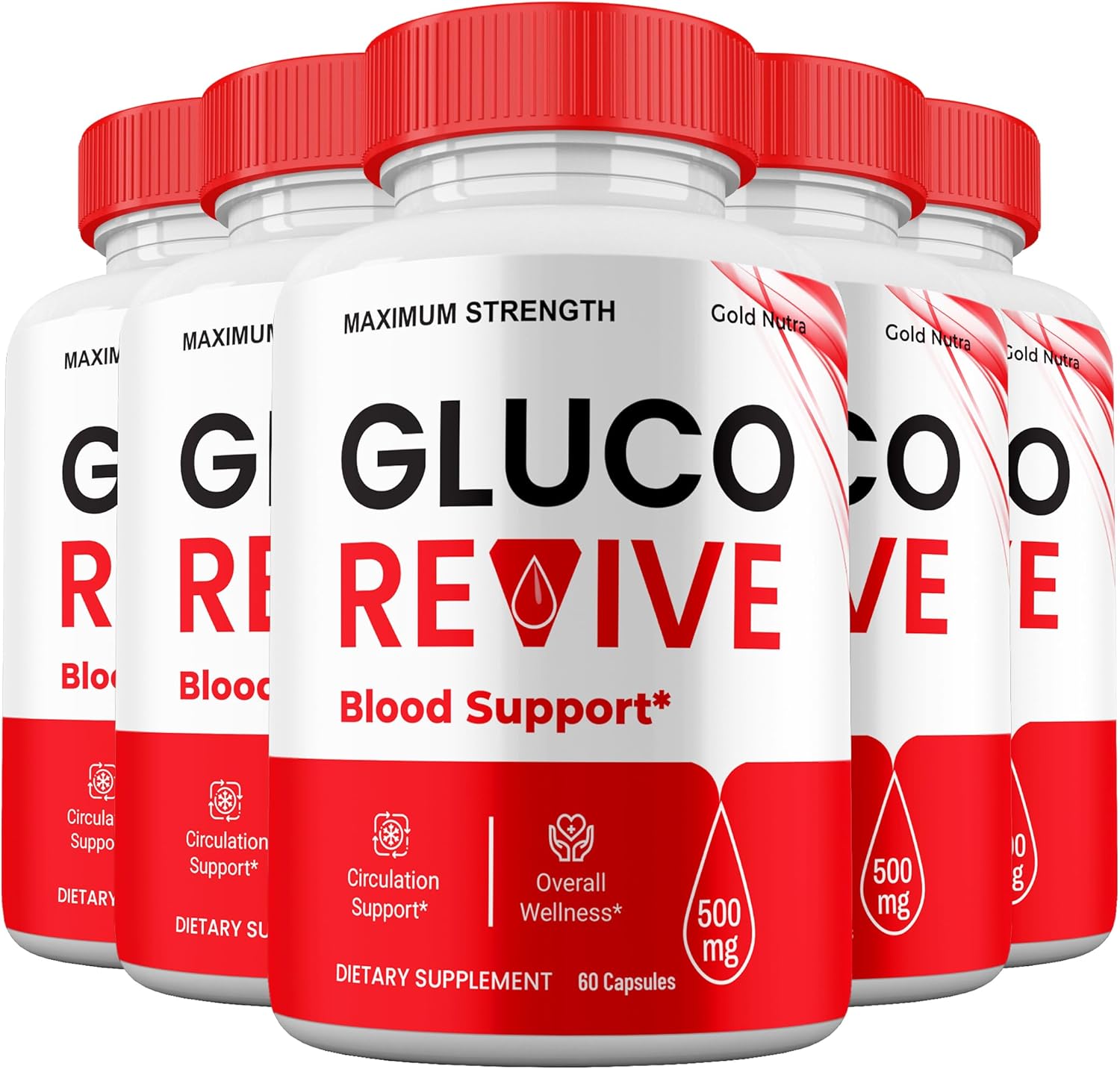Amazon.com: (5 Pack) GlucoRevive Capsules, GlucoRevive Supplement Pills ...