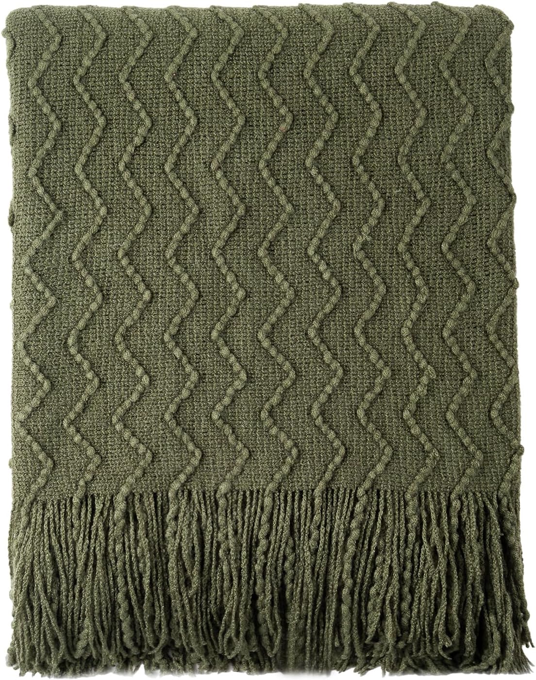 Amazon.com: BATTILO HOME Throw Blanket for Couch, Textured Knit Throw ...