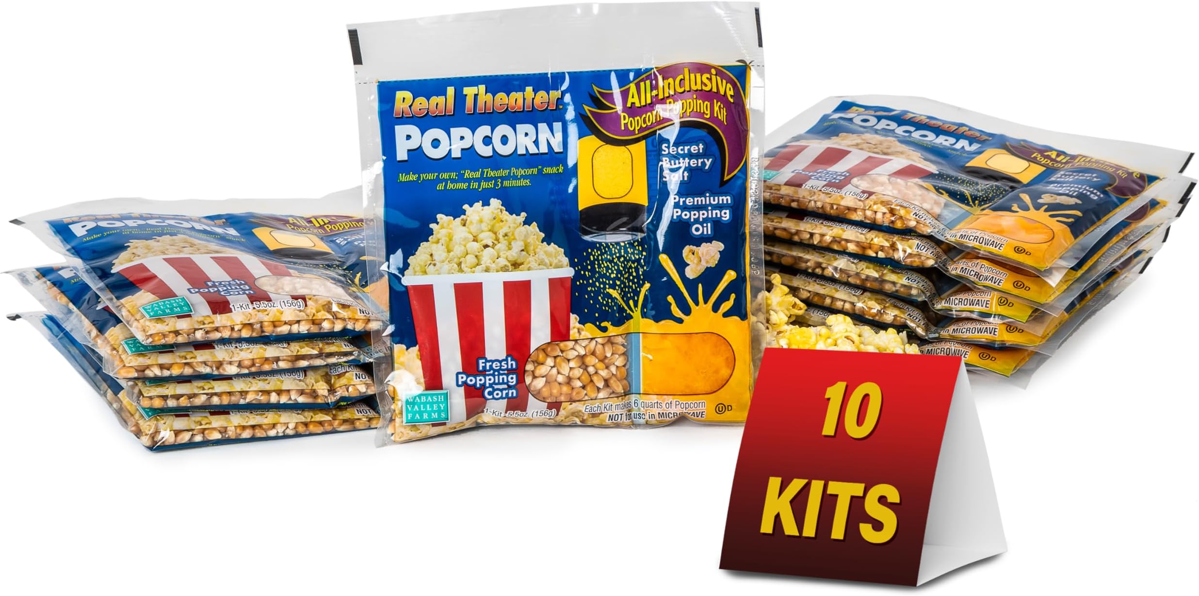 Amazon.com: Wabash Valley Farms Theater Popcorn Kits - 10 Pre-Portioned ...
