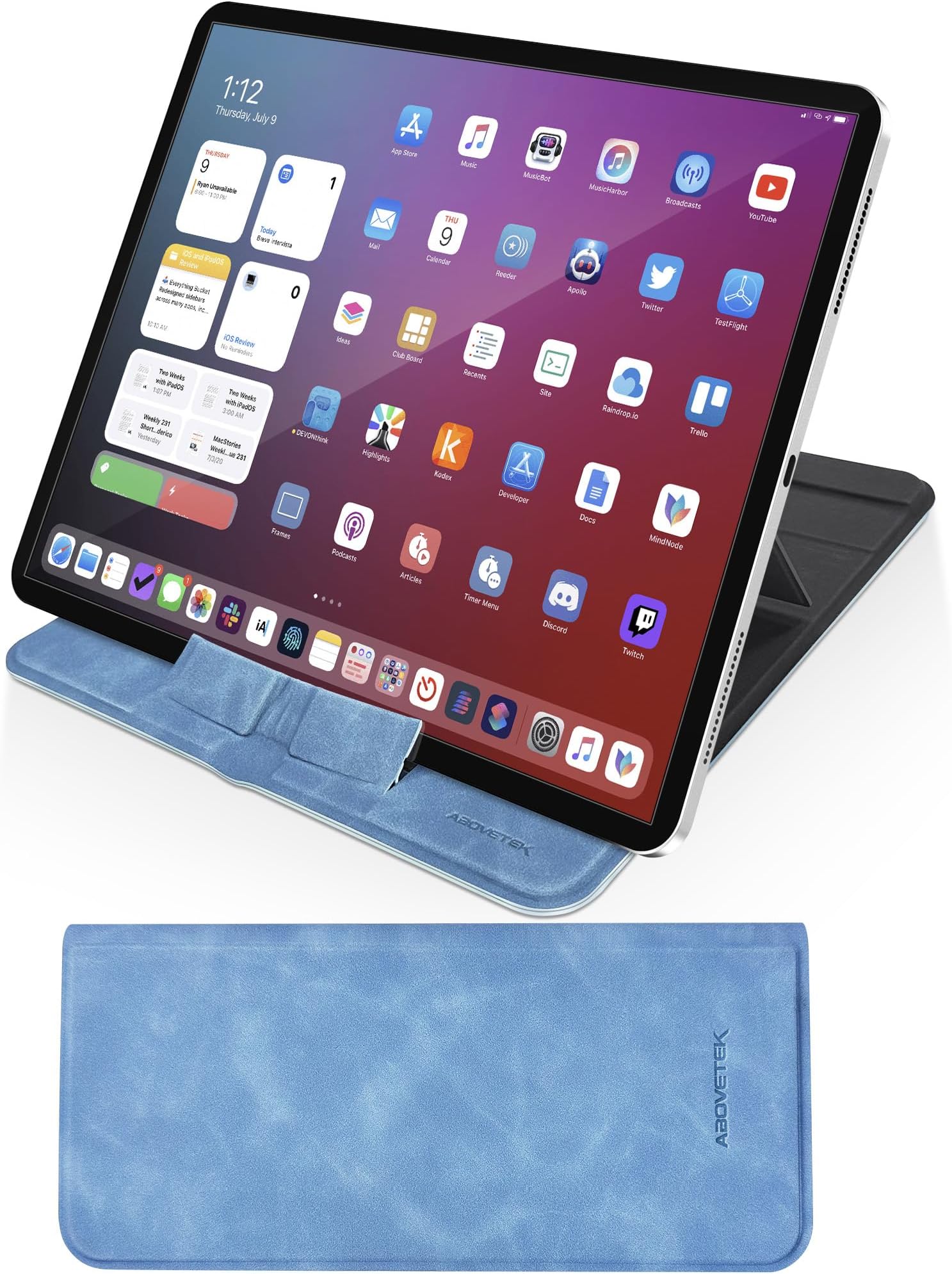 Amazon.com: AboveTEK Portable Tablet Stand - Foldable & Ergonomic iPad ...