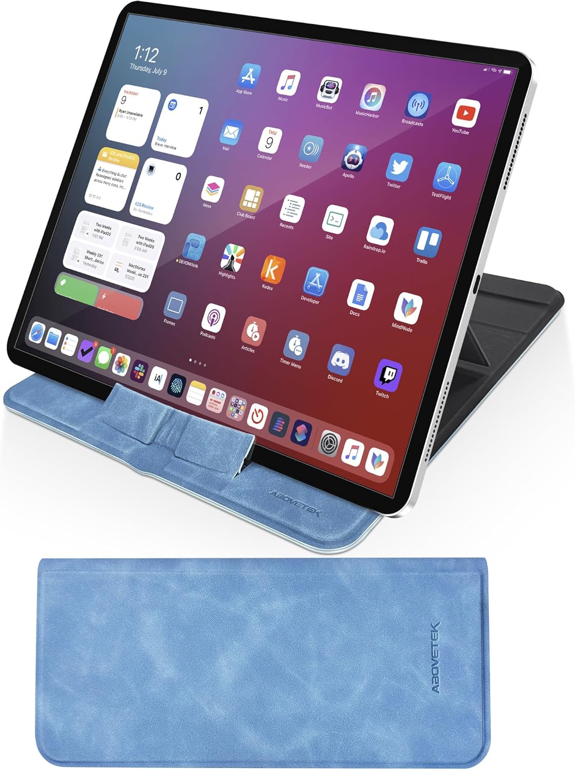 Amazon.com: AboveTEK Portable Tablet Stand - Foldable & Ergonomic iPad ...