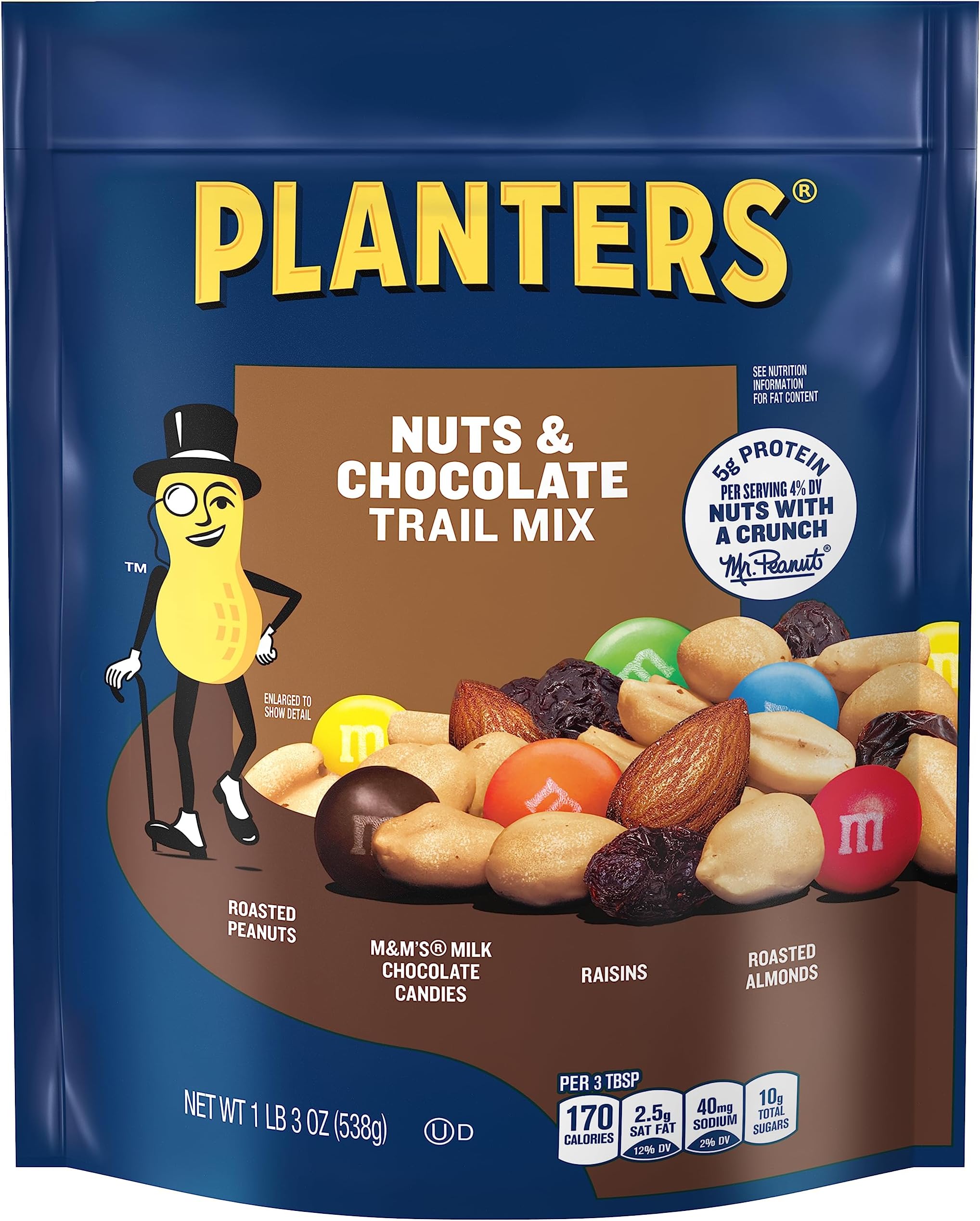 Amazon.com: Planters Nuts & Chocolate, Trail Mix, 19 Oz