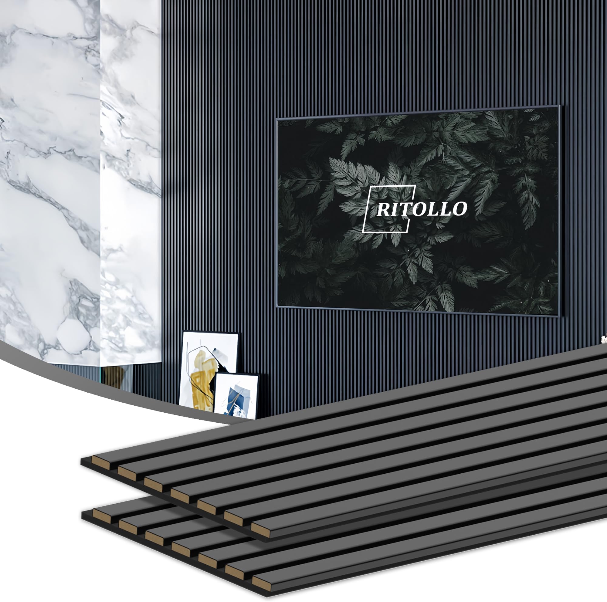 Amazon.com: 2 Pack Wood Wall Panels, 47.2'' x 23.6'' Wood Slat Wall ...