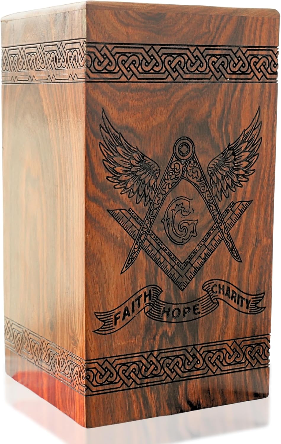 Amazon.com: Prime Crafts AYAANS: Roosewood Wooden Masonic Urn - A ...