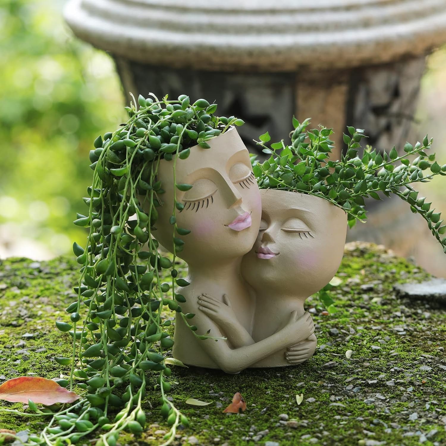 Amazon.com : Face Planter Pot - Double Flower Pots in One for Indoor ...