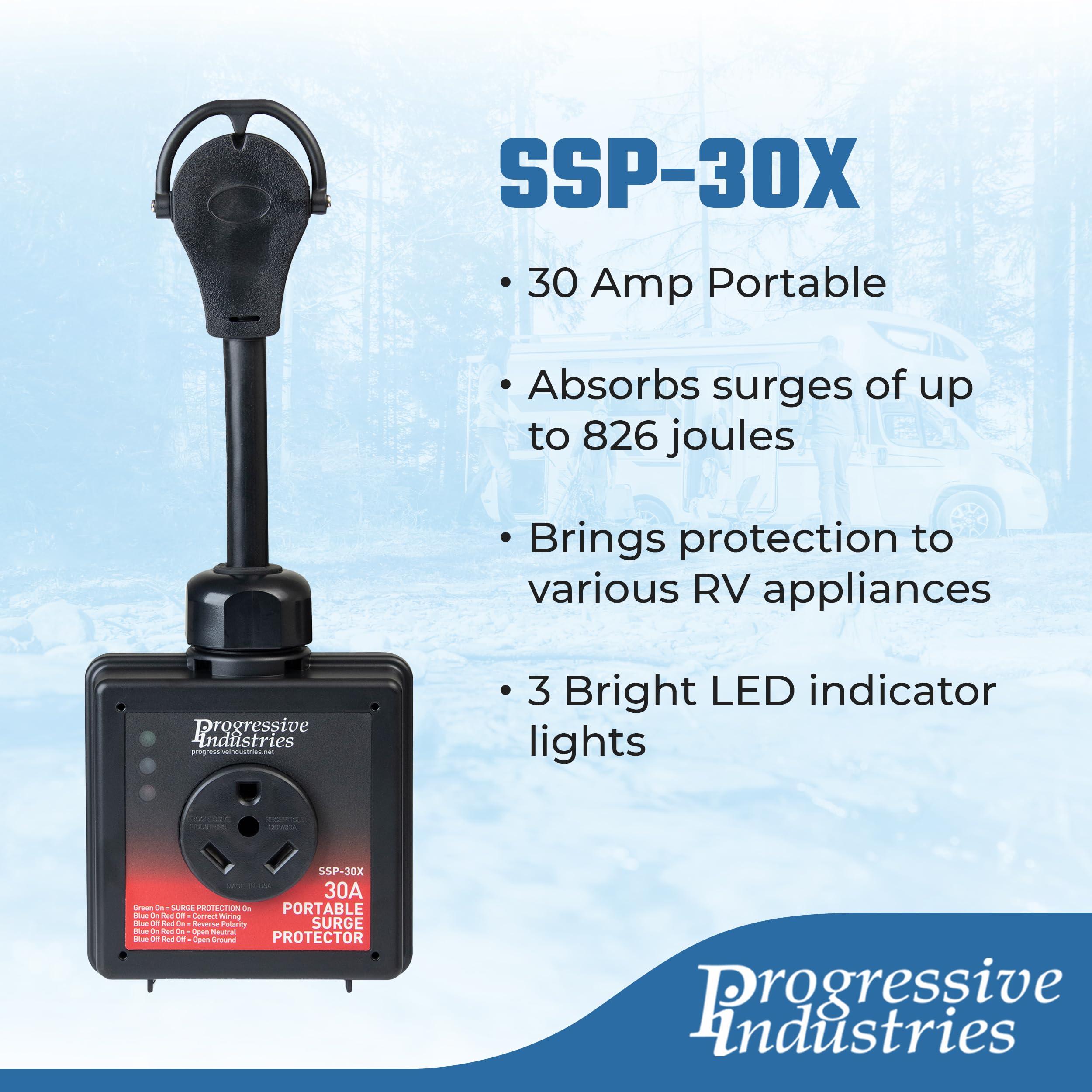 Snapklik.com : Progressive Industries 30 Amp Portable RV Smart Surge ...