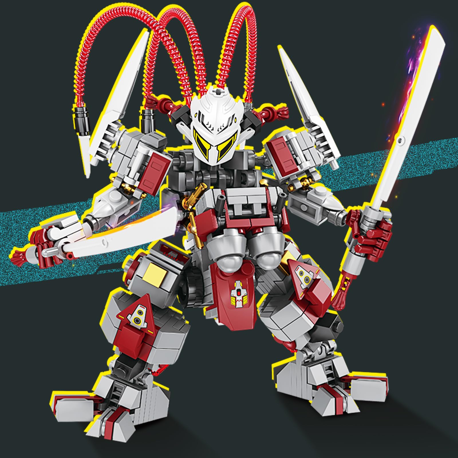 Snapklik.com : KeVeuLen Mech Robot Transforming Building Set,445Pcs Red ...