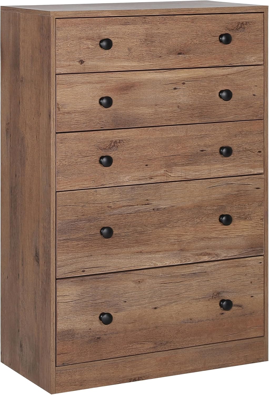 Amazon.com: Yardenaler 5 Drawers Wooden Dresser, Wood Storage Tower ...