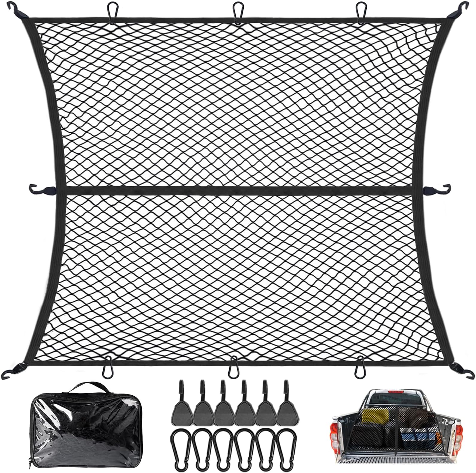Amazon.com: Highly Elastic Cargo Net for Pickup Truck Bed, Durable ...